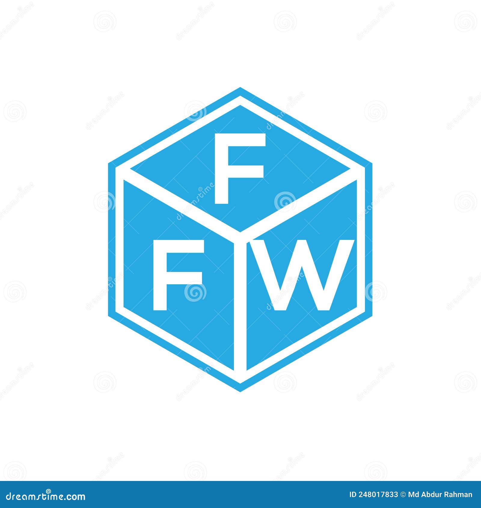 FFW Letter Logo Design on Black Background. FFW Creative Initials ...
