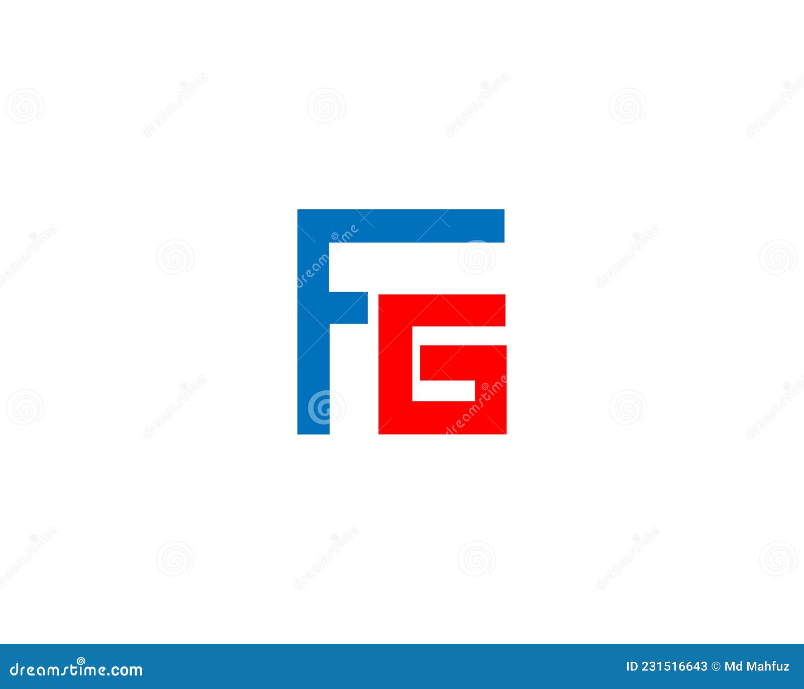 FG Letter Logo Design Creative Stock Vector - Illustration of brand ...