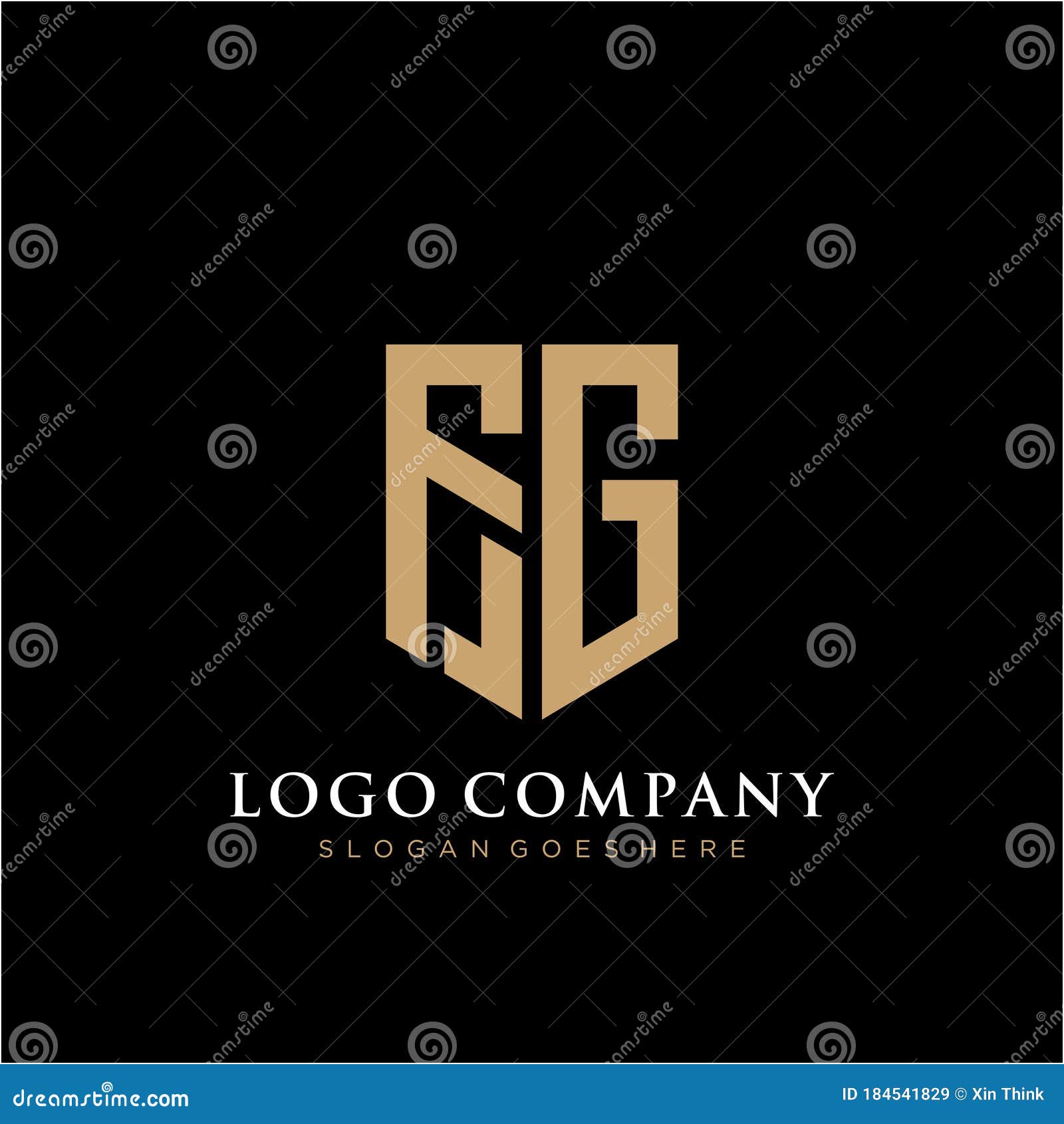 FG Letter Logo Icon Design Template Elements Stock Vector ...