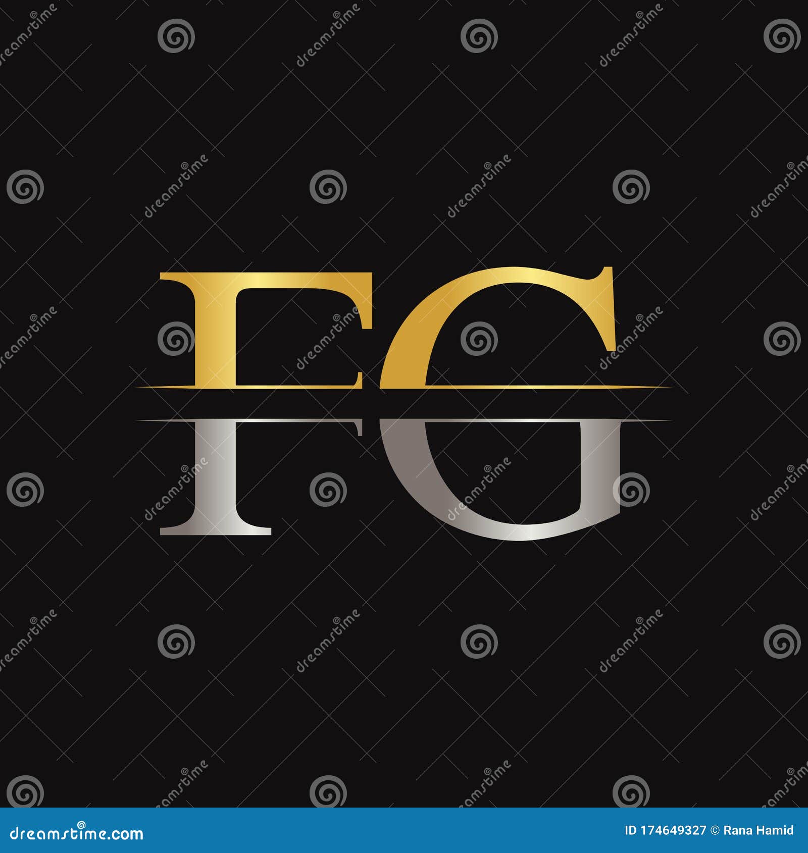 FG Letter Type Logo Design Vector Template. Abstract Letter FG Logo ...