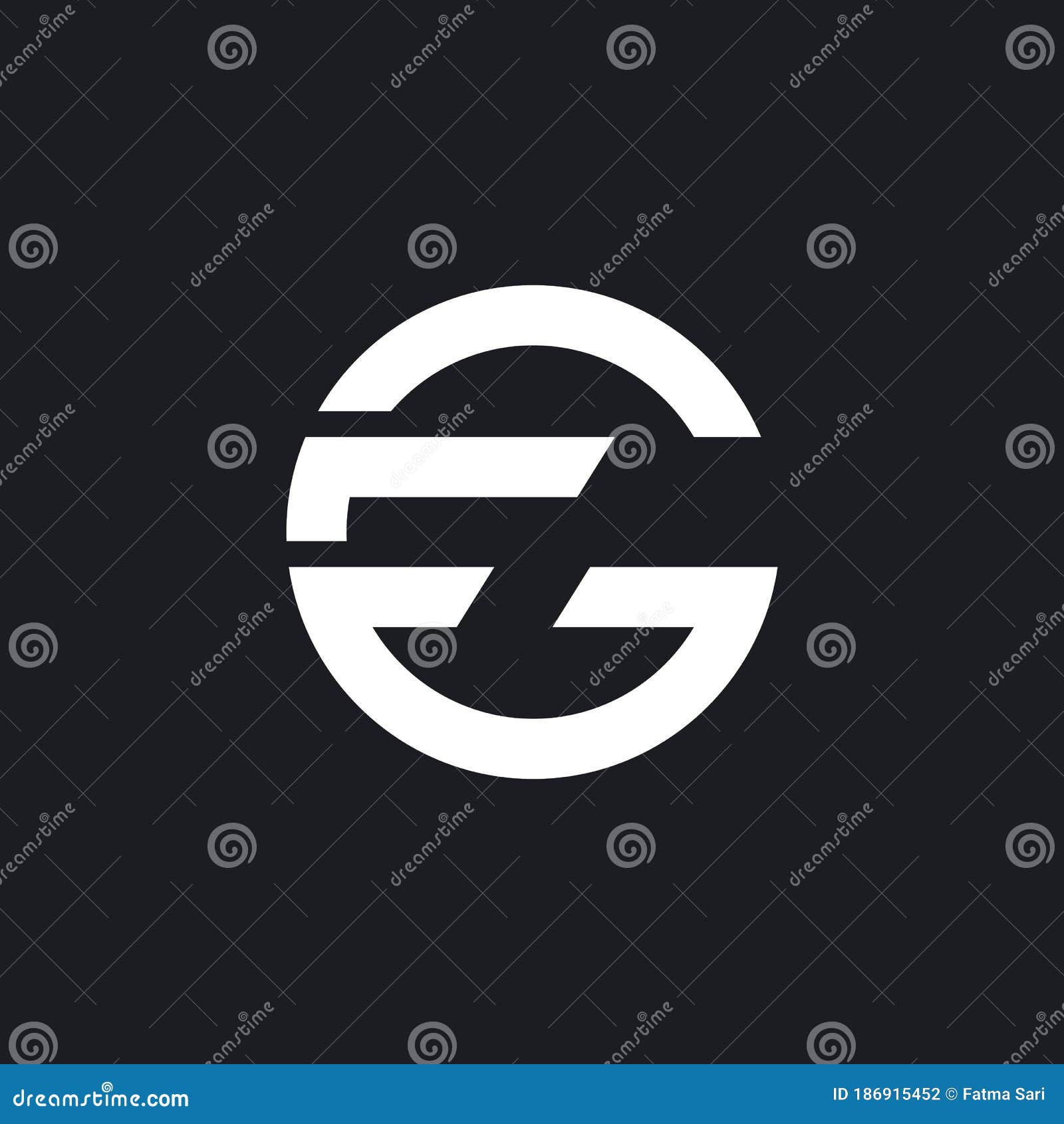 FG Logo Vector Icon Illustration Stock Vector - Illustration of ...