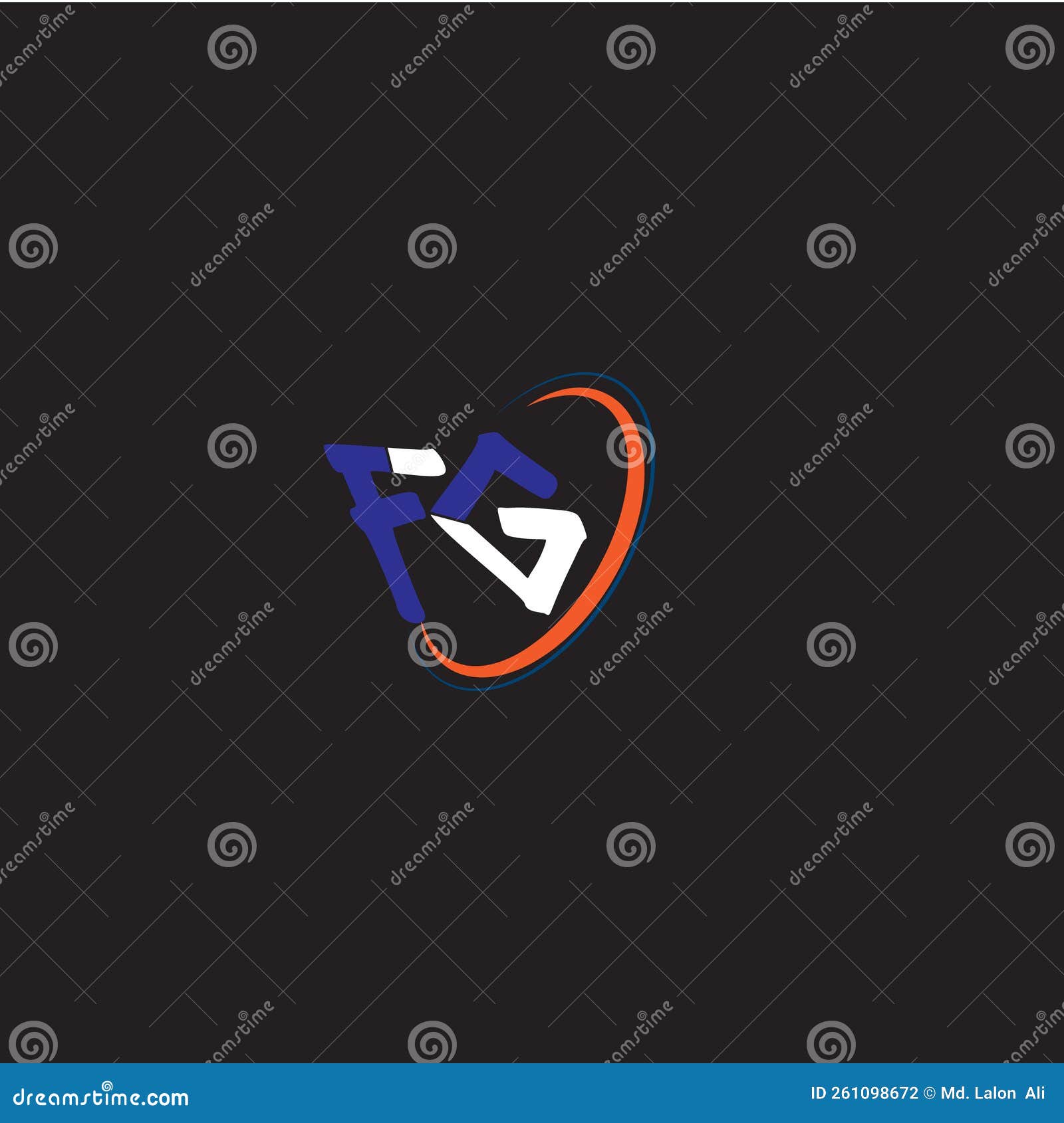 FG Text Logo Design stock vector. Illustration of document - 261098672