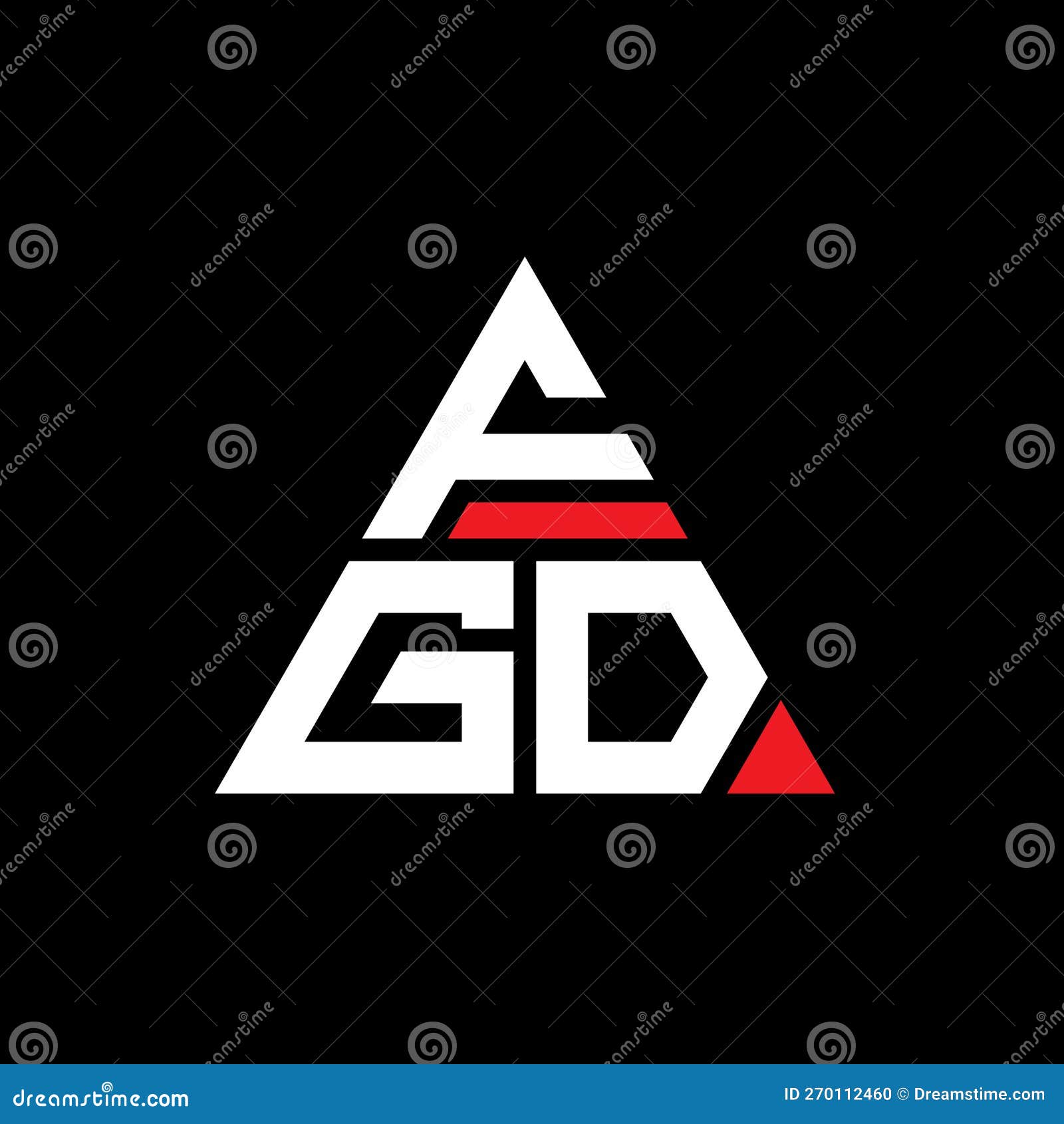 FGD Triangle Letter Logo Design with Triangle Shape. FGD Triangle Logo ...
