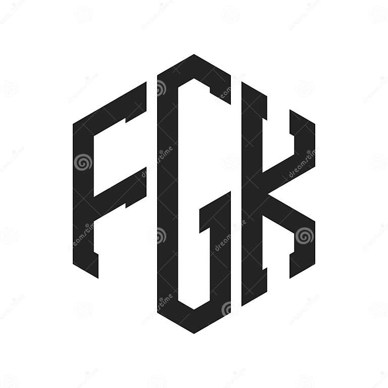 FGK Logo Design. Initial Letter FGK Monogram Logo Using Hexagon Shape ...