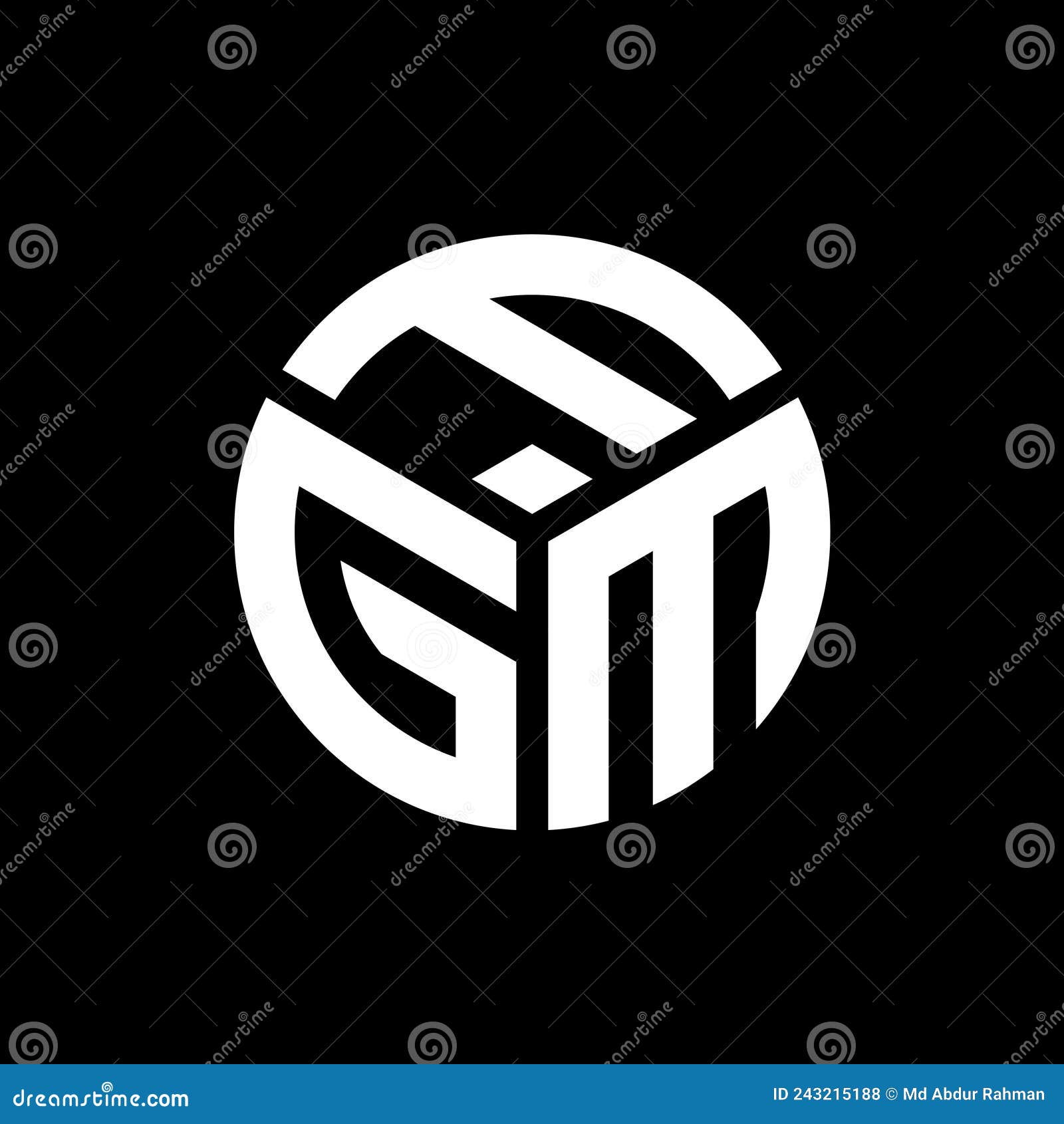 FGM Letter Logo Design On Black Background. FGM Creative Initials ...