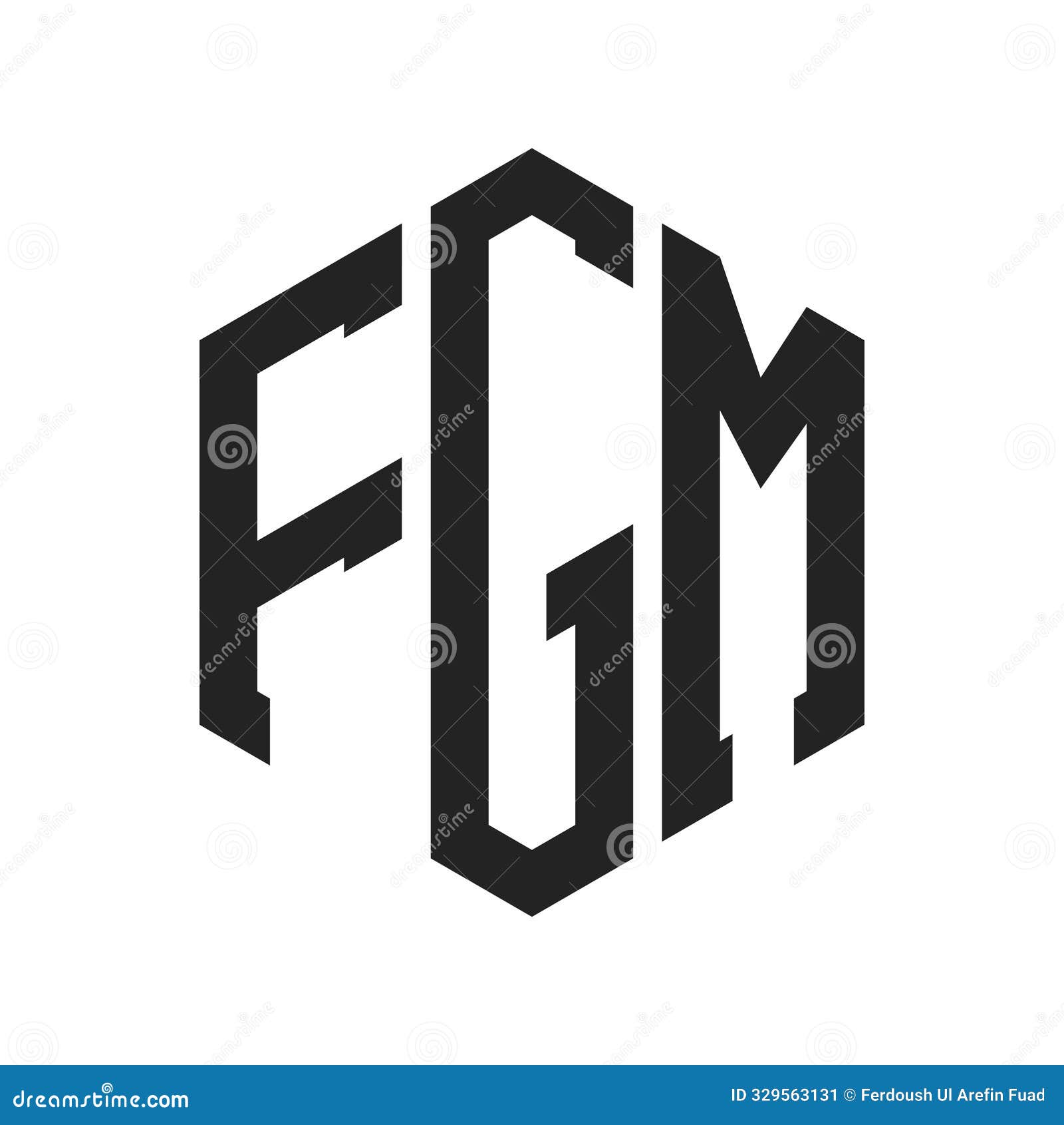 FGM Logo Design. Initial Letter FGM Monogram Logo Using Hexagon Shape ...