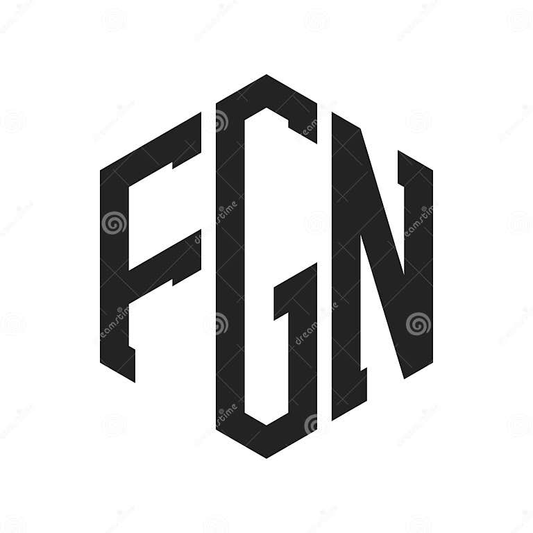 FGN Logo Design. Initial Letter FGN Monogram Logo Using Hexagon Shape ...