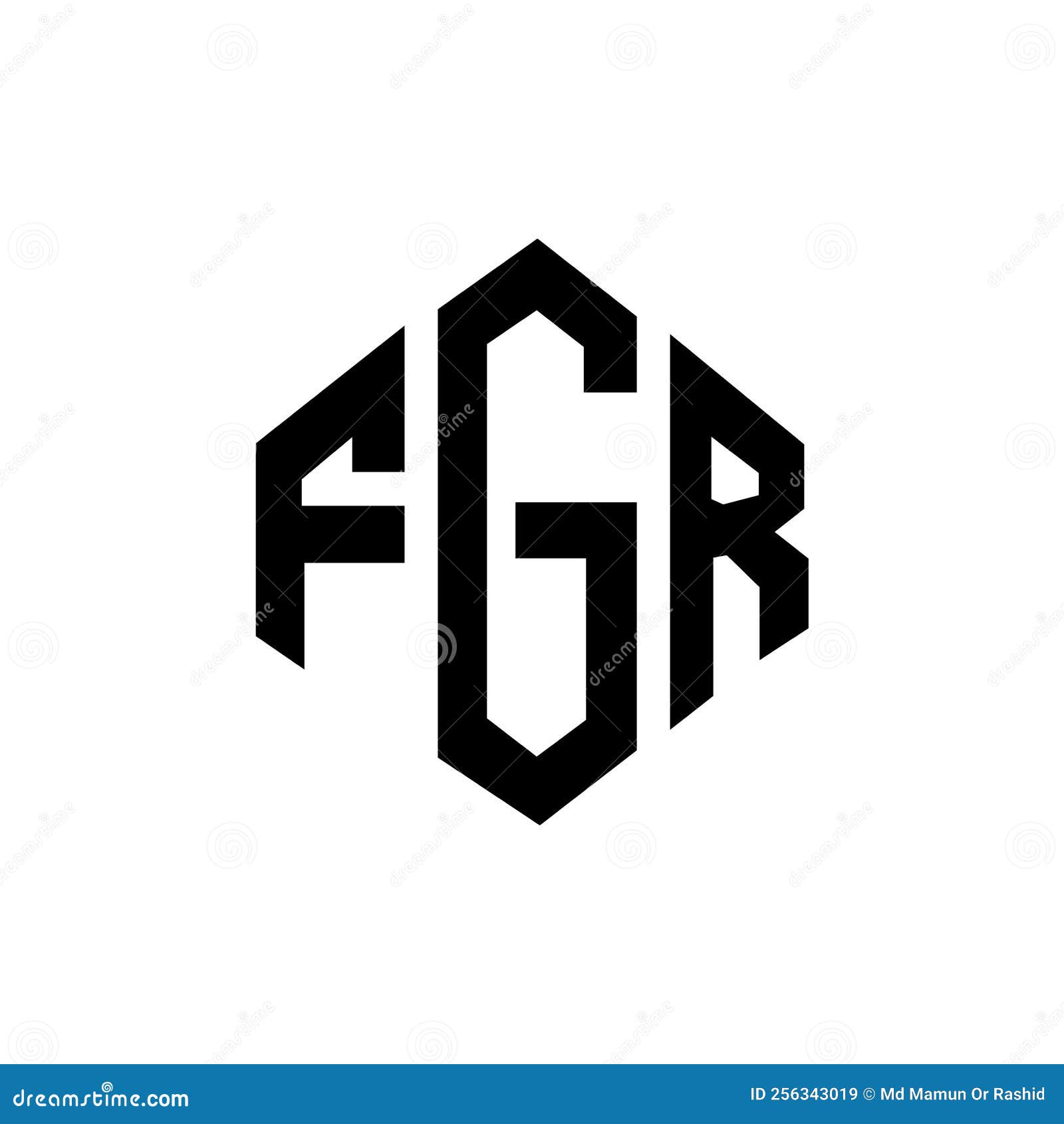 Fgr Letter Logo Design With Polygon Shape Fgr Polygon And Cube Shape