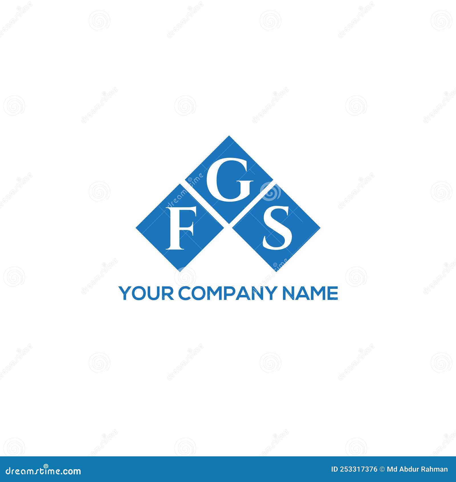 FGS Letter Logo Design on WHITE Background. FGS Creative Initials ...