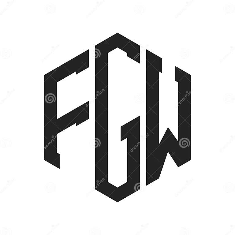 FGW Logo Design. Initial Letter FGW Monogram Logo Using Hexagon Shape ...