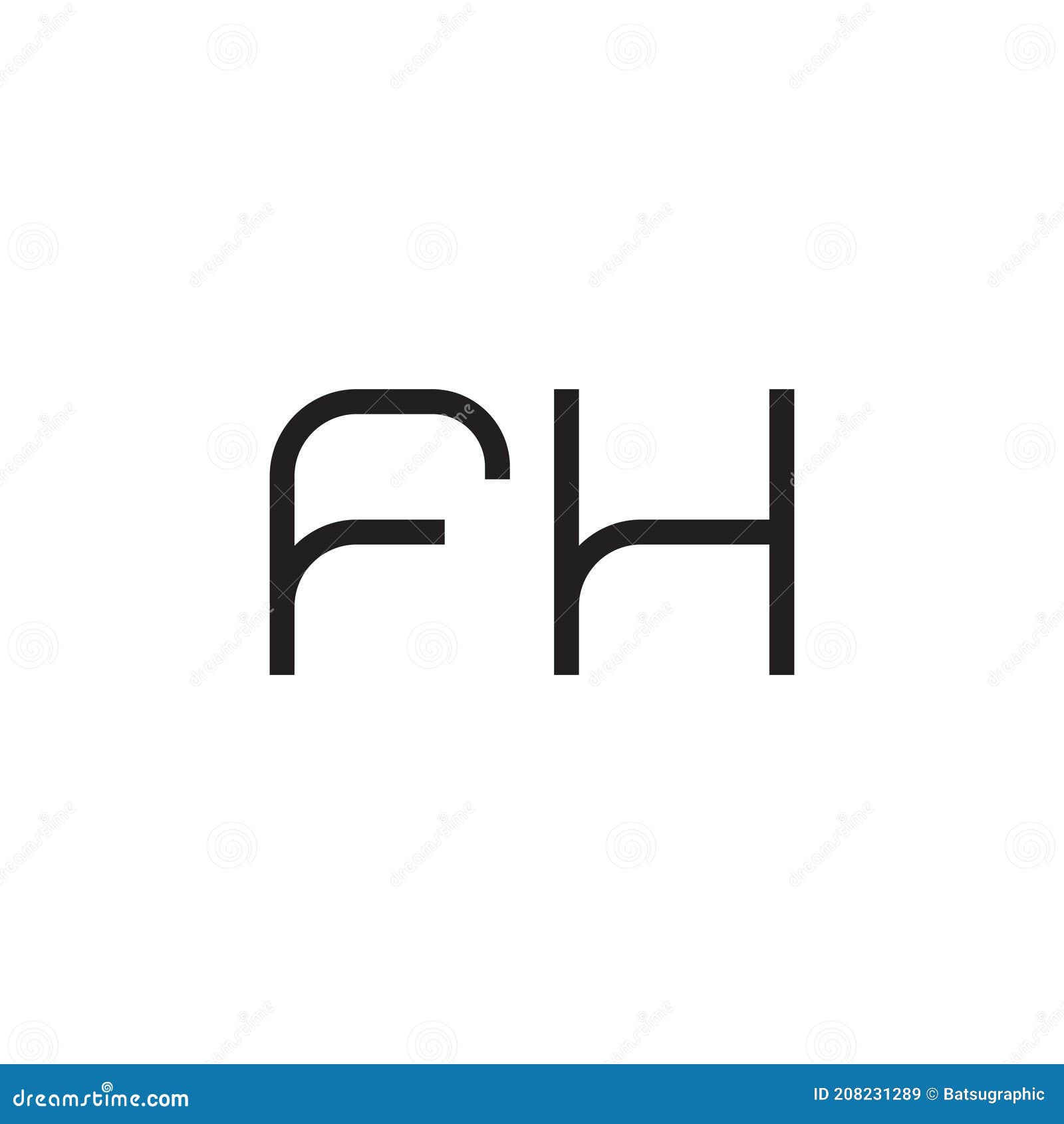 Fh Initial Letter Vector Logo Icon Stock Vector - Illustration of ...