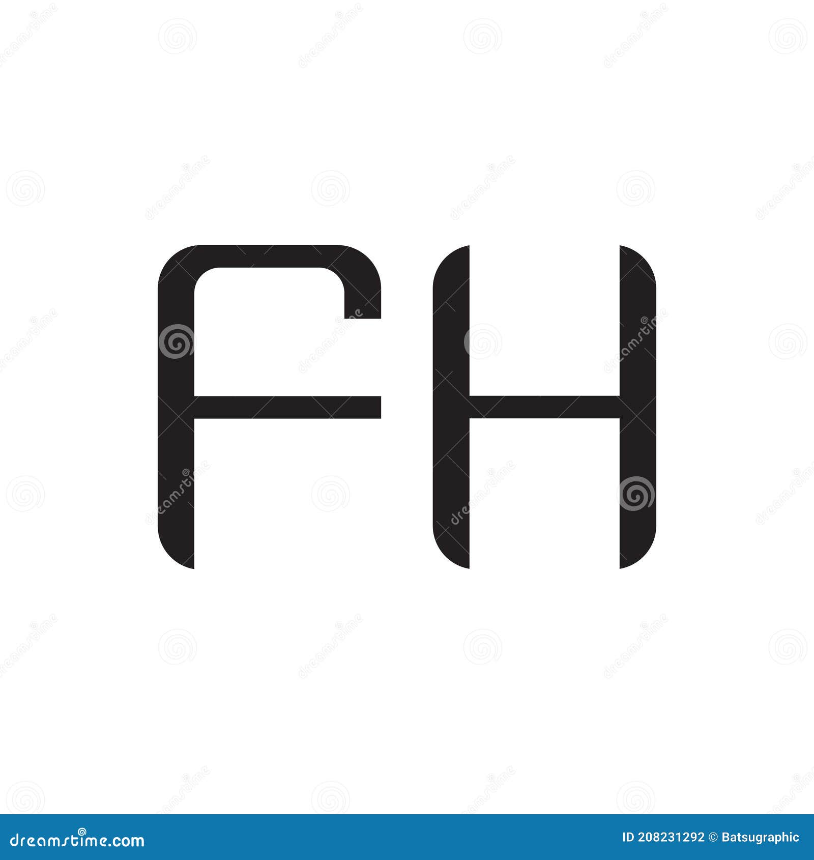 Fh Initial Letter Vector Logo Icon Stock Vector - Illustration of ...