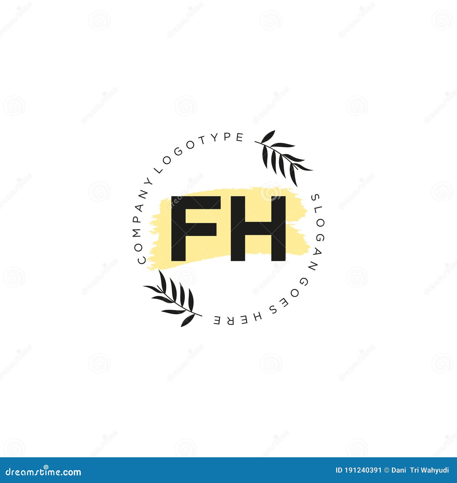 FH Letter Logo Icon Design Template Elements Stock Vector ...