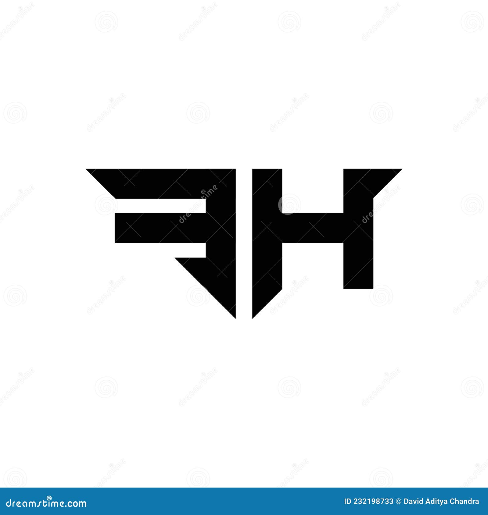 FH Logo Monogram Design Template Stock Vector - Illustration of ...