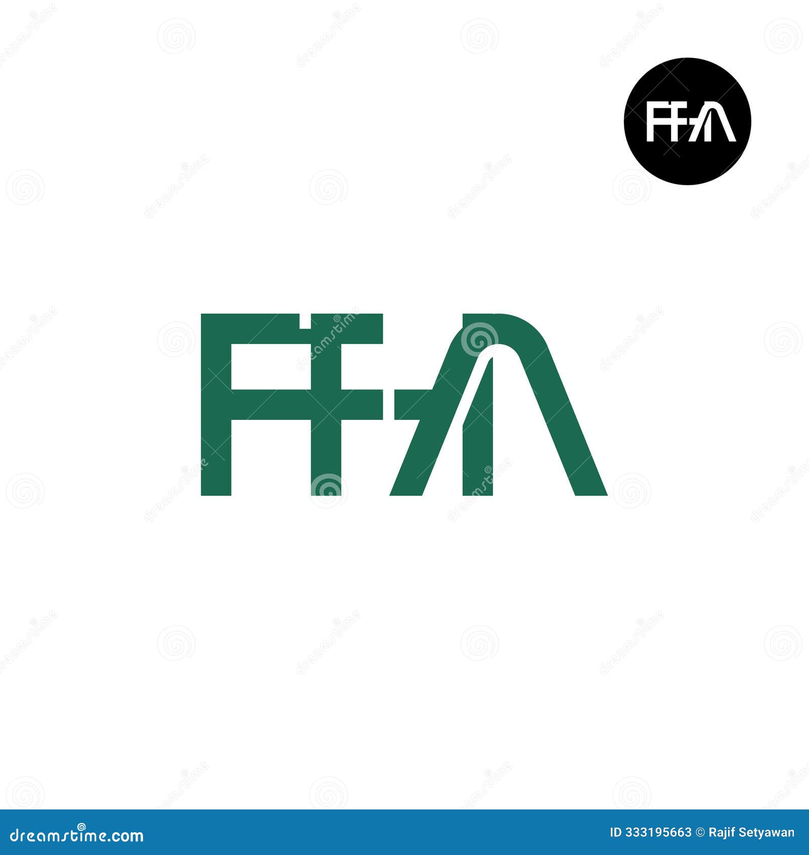 FHA Logo Letter Monogram Design Stock Vector - Illustration of ...