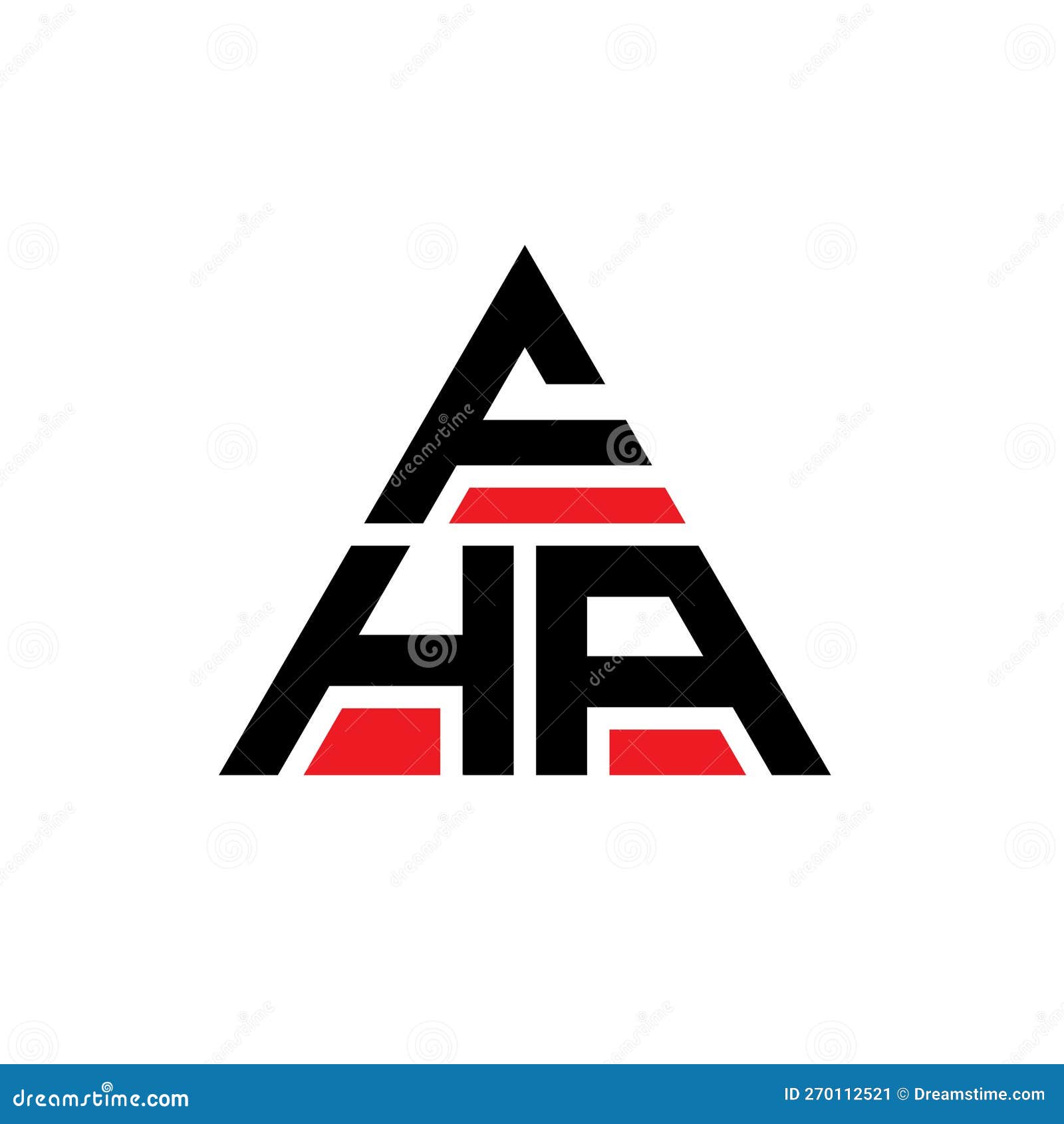 FHA Triangle Letter Logo Design with Triangle Shape. FHA Triangle Logo ...