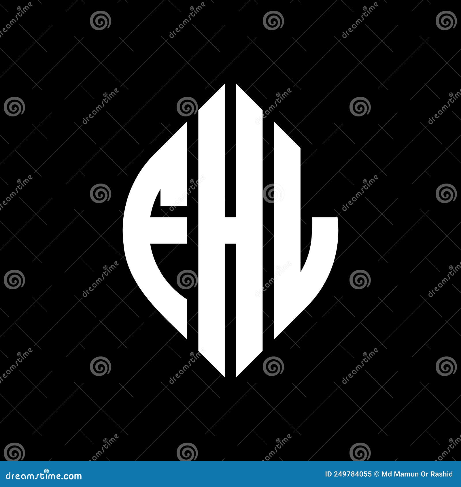 FHL Circle Letter Logo Design with Circle and Ellipse Shape. FHL ...