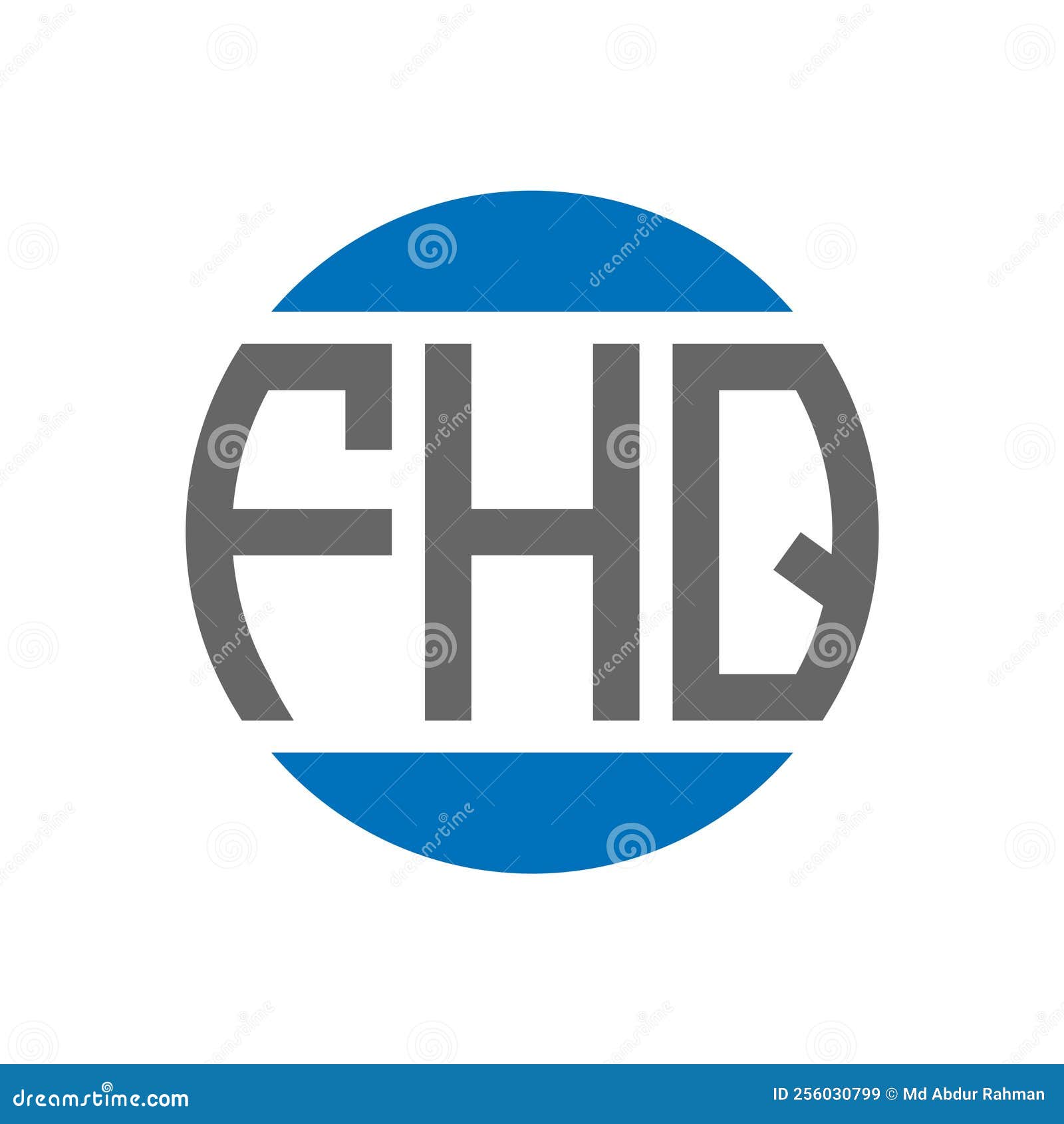 FHQ Letter Logo Design on White Background. FHQ Creative Initials ...