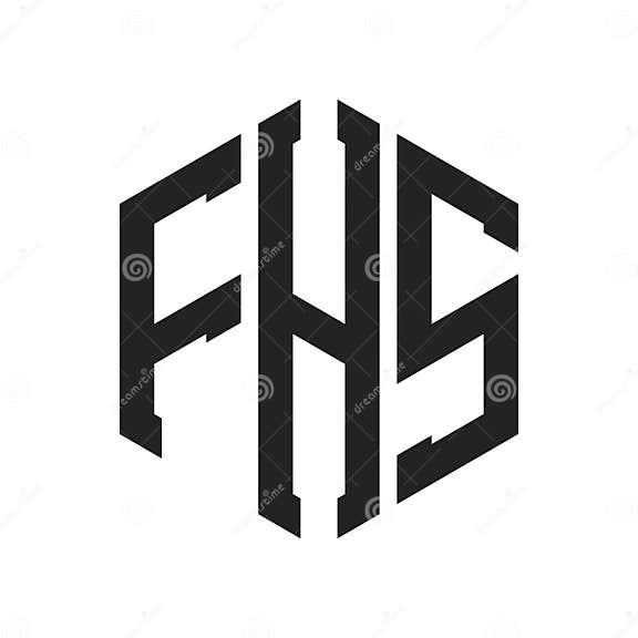 FHS Logo Design. Initial Letter FHS Monogram Logo Using Hexagon Shape ...