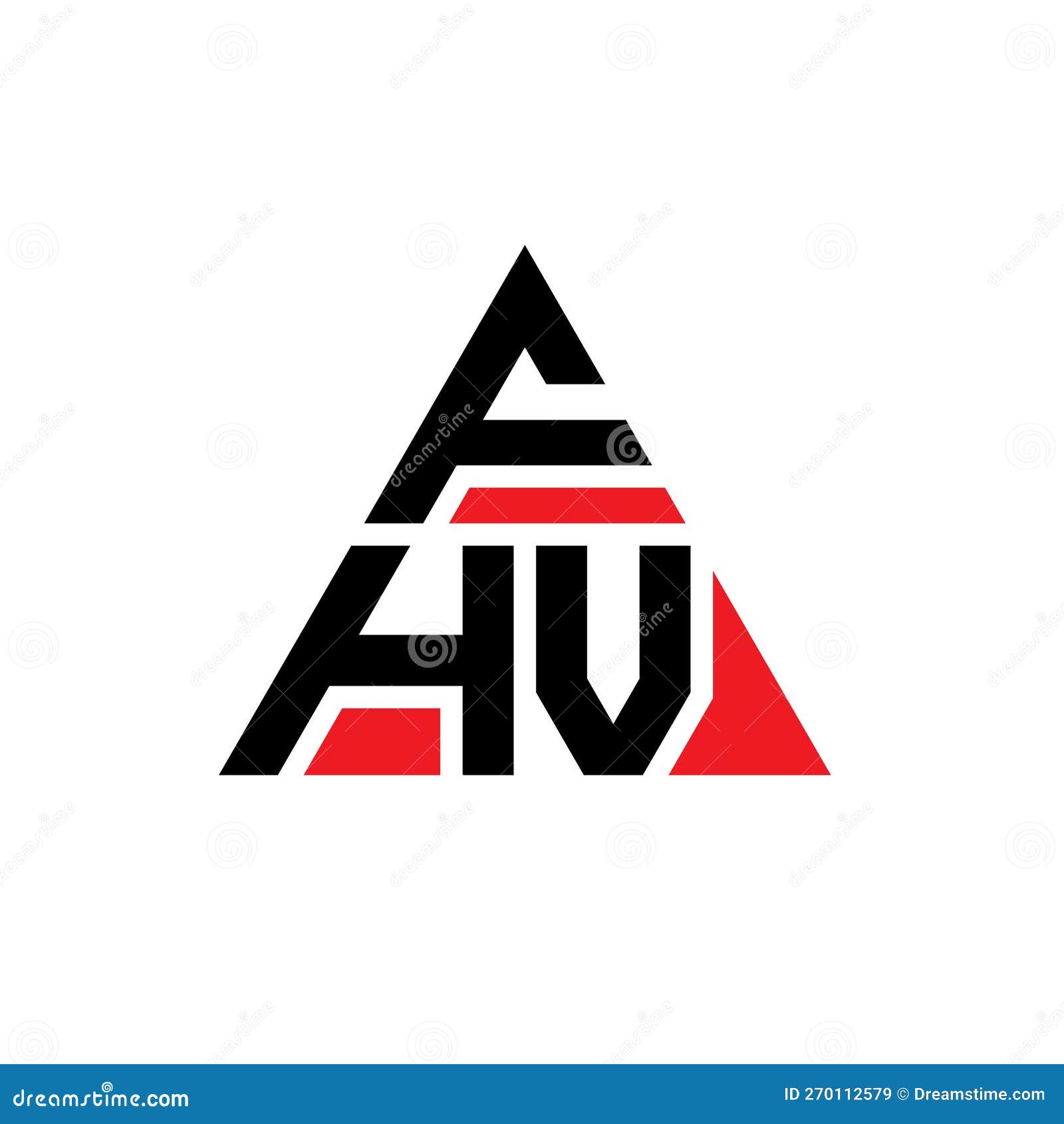 FHV Triangle Letter Logo Design with Triangle Shape. FHV Triangle Logo ...