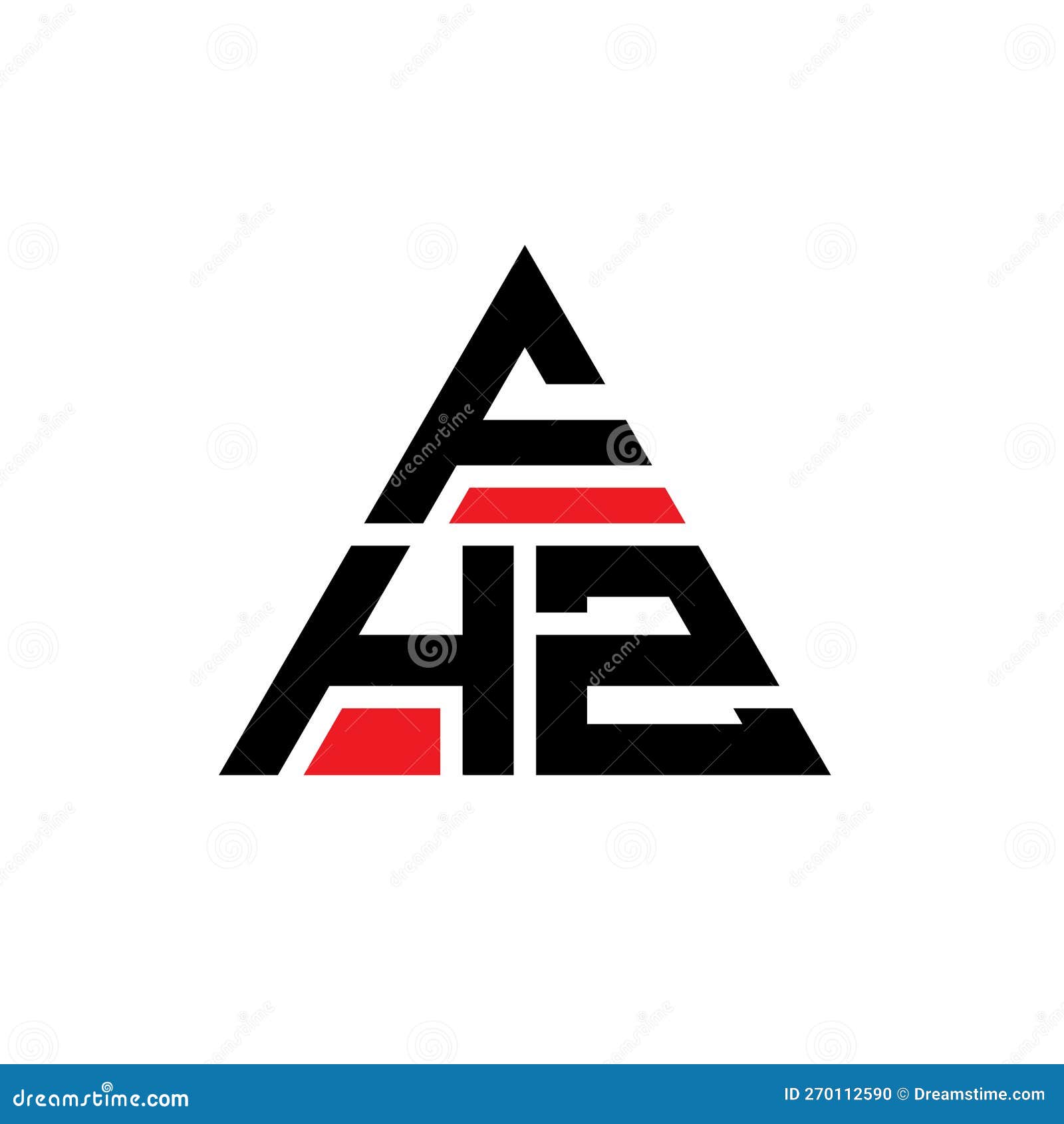 FHZ Triangle Letter Logo Design with Triangle Shape. FHZ Triangle Logo ...