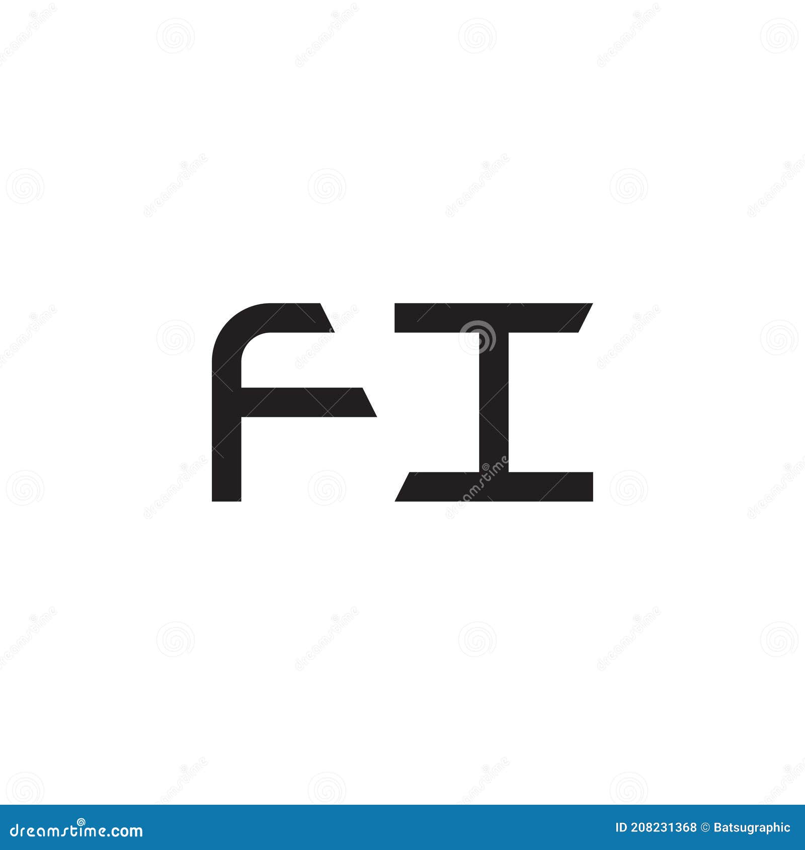 Fi Initial Letter Vector Logo Icon Stock Vector - Illustration of ...