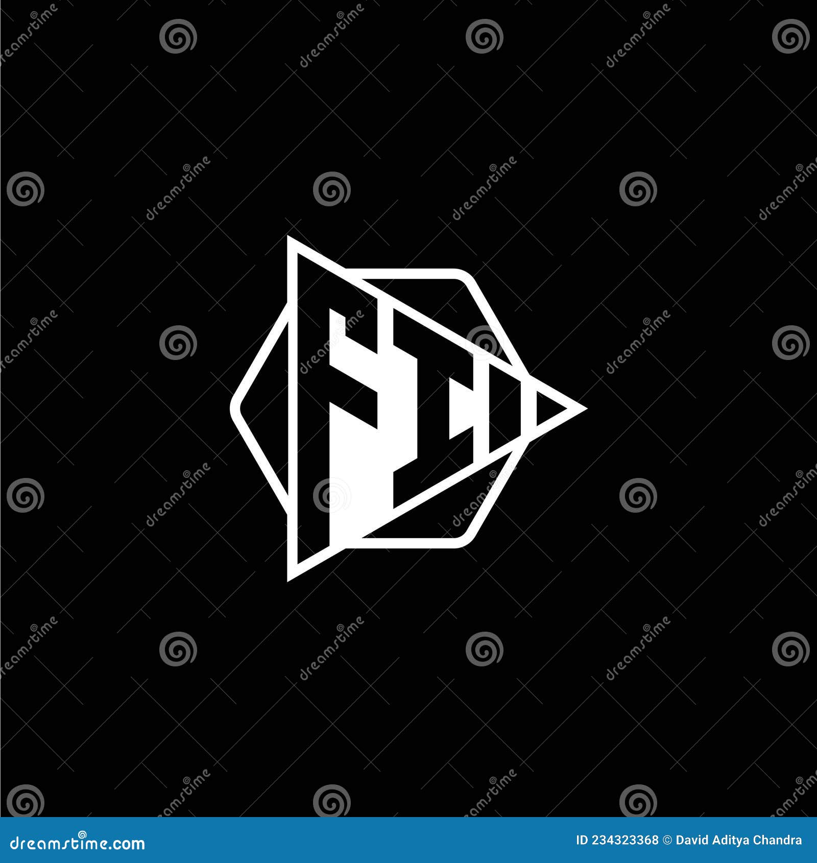 FI Logo Monogram Triangle Play Button Stock Vector - Illustration of ... FI Logo Monogram Triangle Play Button Stock Vector - Illustration of ...