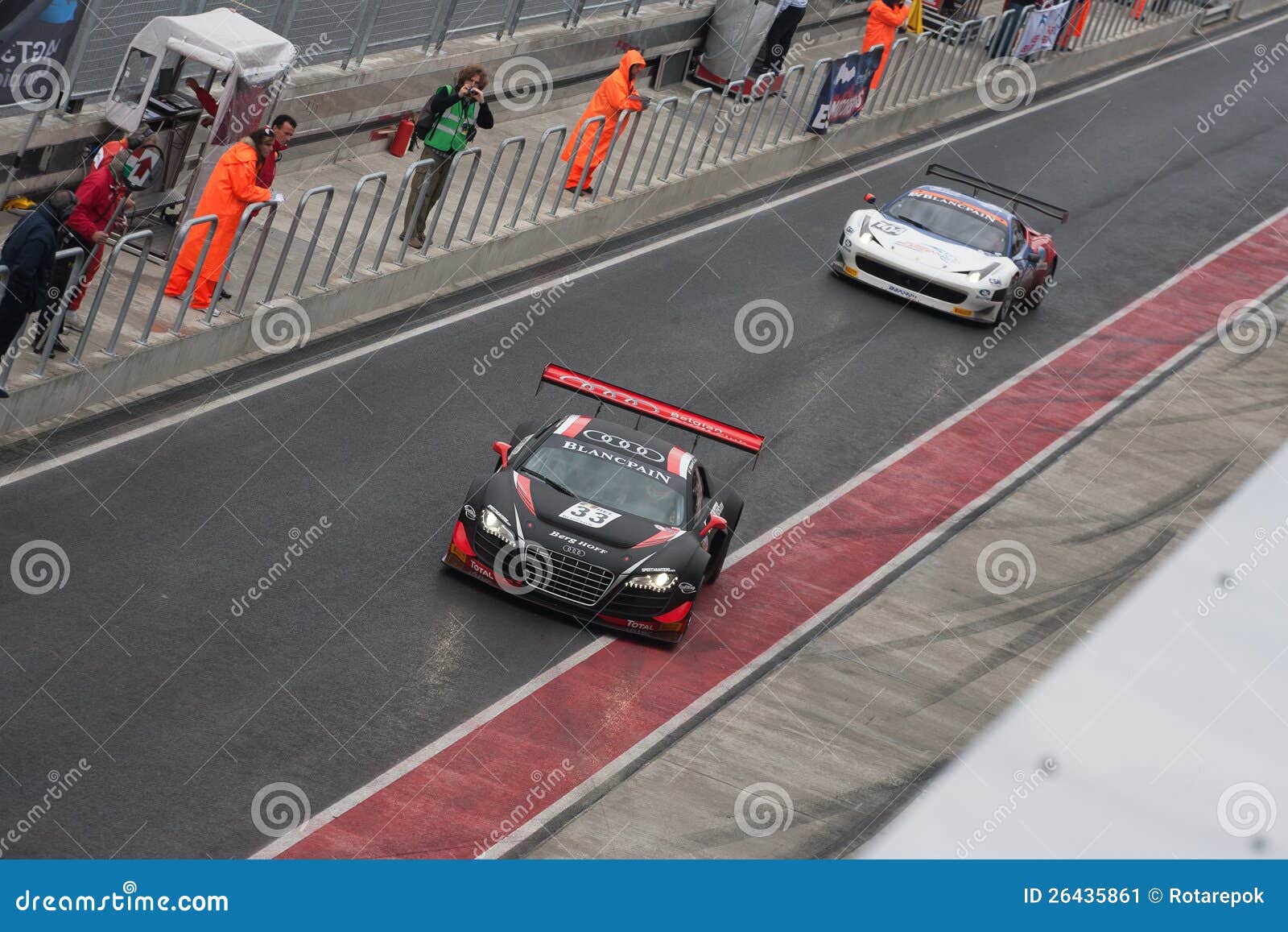 FIA GT cars at pit-stop editorial photo. Image of power - 26435861