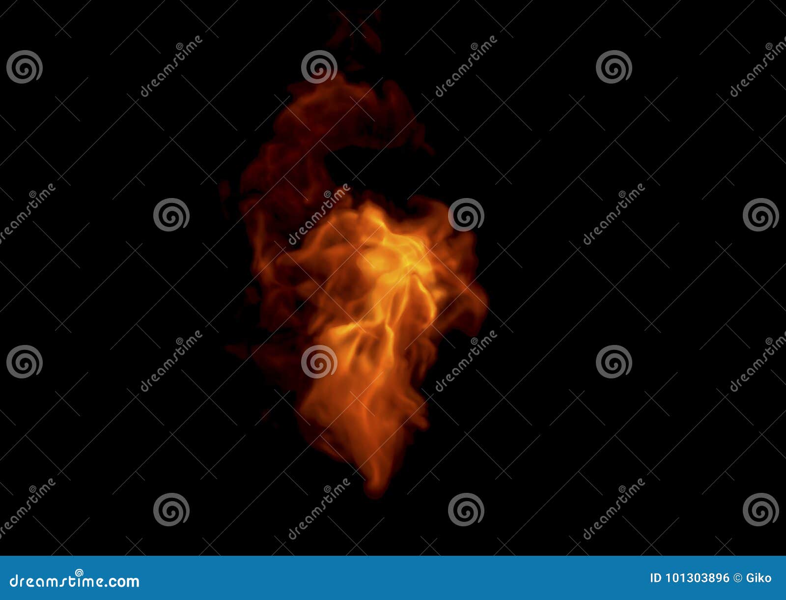 Fiamma Del Fuoco - Rappresentazione 3D Illustrazione di Stock ...