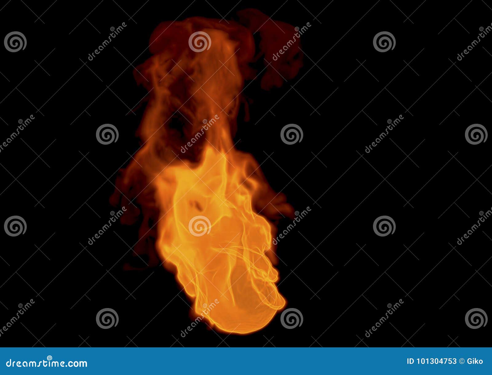 Fiamma Del Fuoco - Rappresentazione 3D Illustrazione di Stock ...