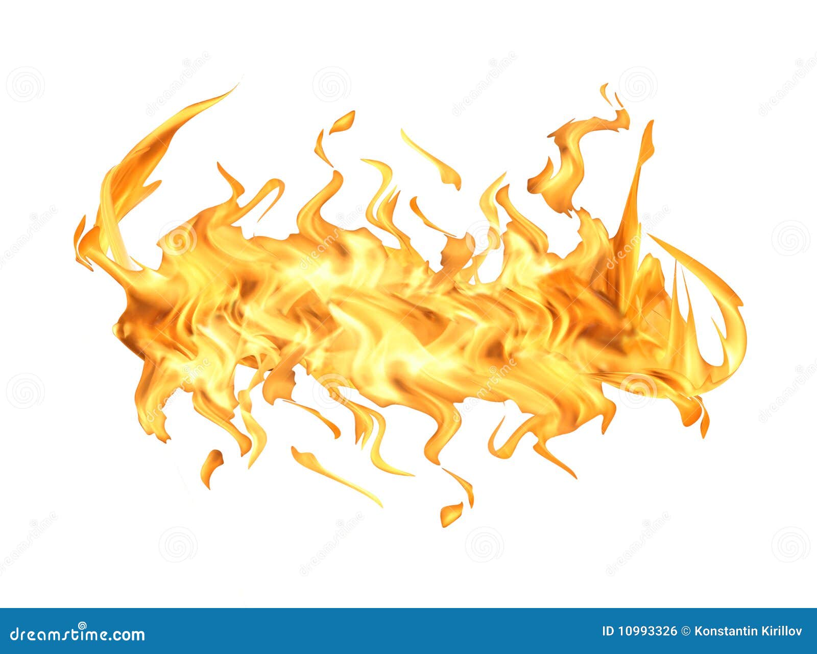 Fiamma del fuoco su bianco fotografia stock. Immagine di estratto ...