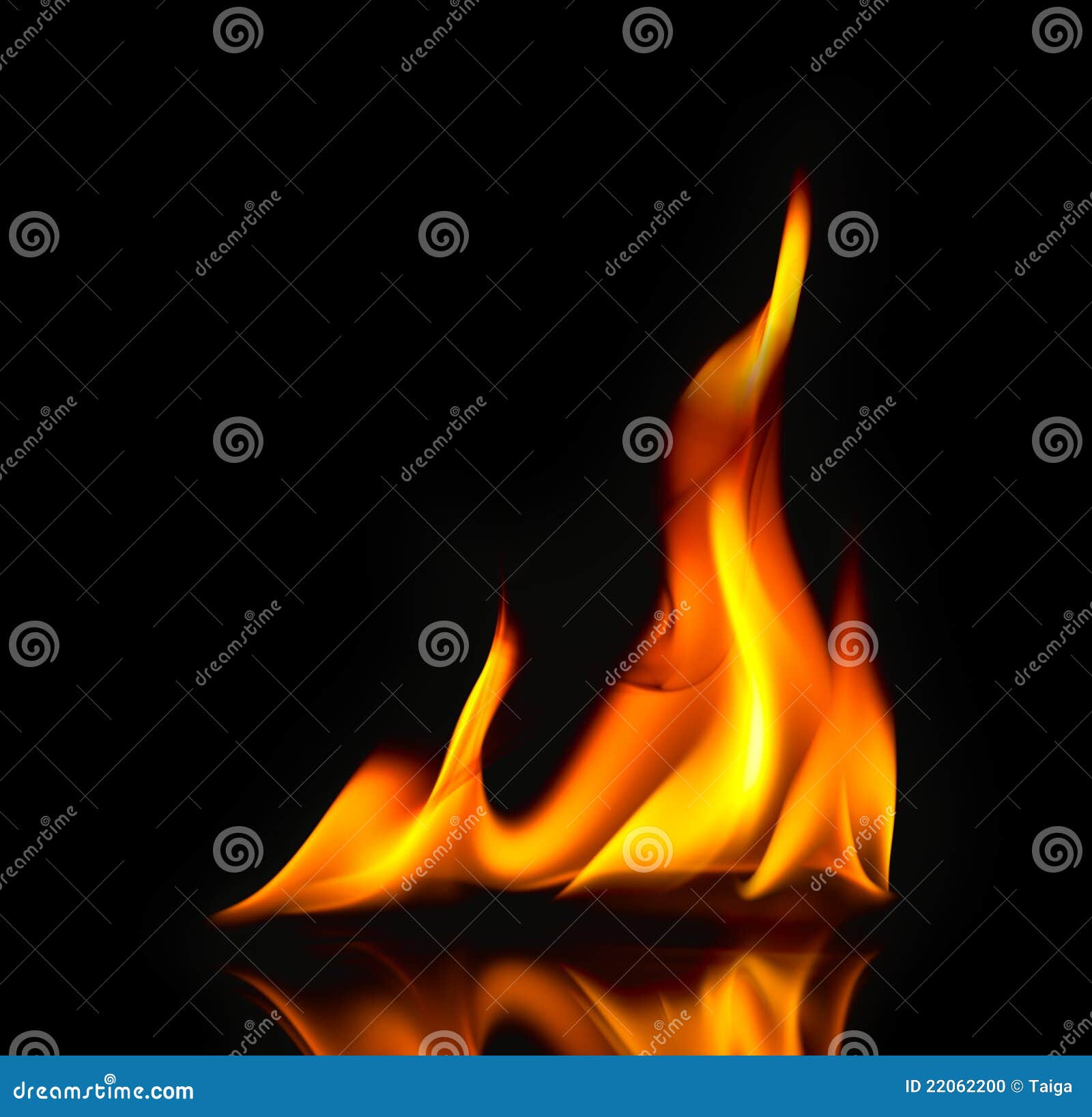 Fiamme/con Del Fuoco La Riflessione Fotografia Stock - Immagine di ...