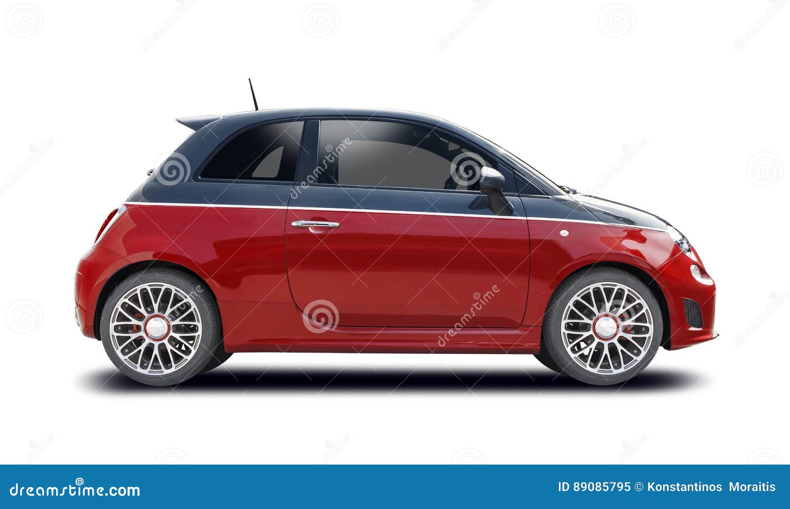Fiat 595 Abarth stock image. Image of view, italian, black - 89085795