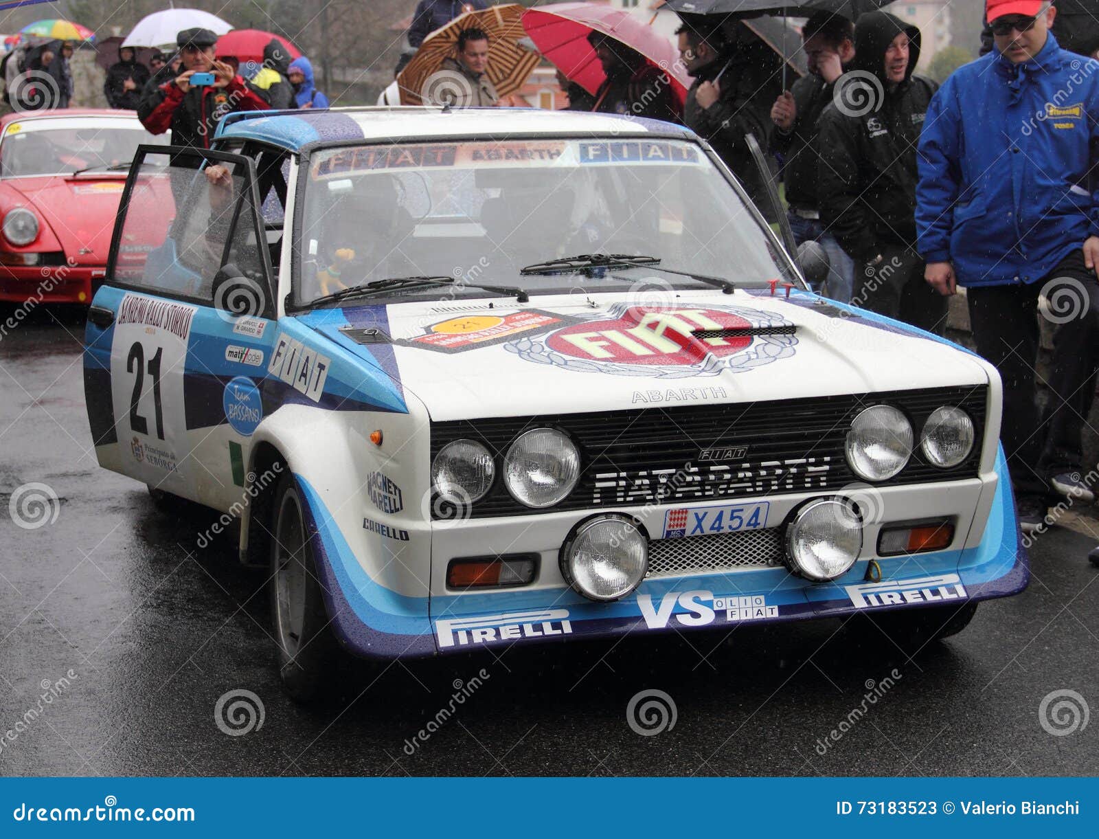 Fiat 131 Abarth rally car editorial stock photo. Image of rally - 73183523