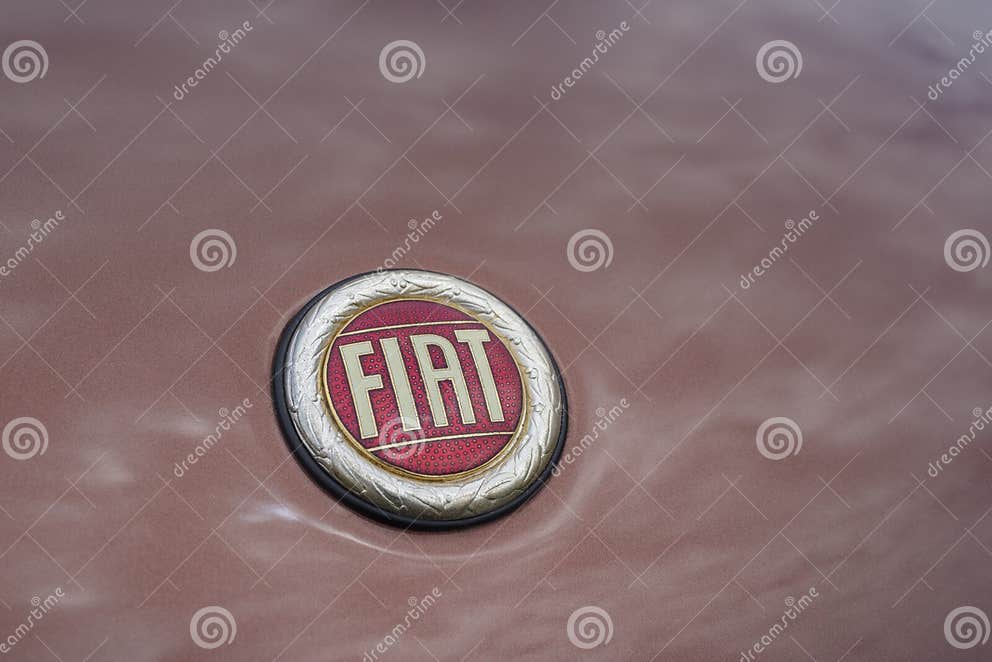 FIAT logo on Classic car editorial stock photo. Image of transport ...