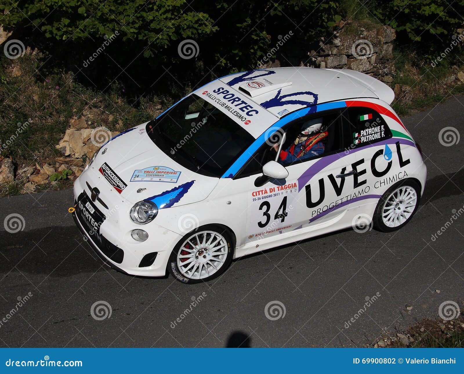Fiat new 600 rally car editorial photography. Image of valleys - 69900802