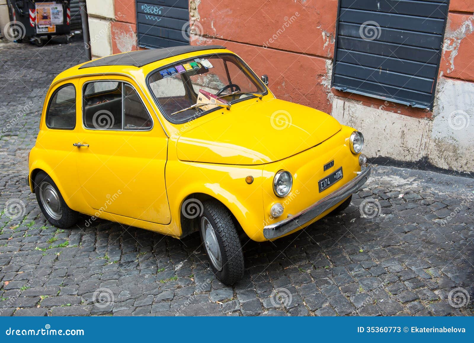 Fiat 500 in Rome, Italy editorial stock photo. Image of italy - 35360773