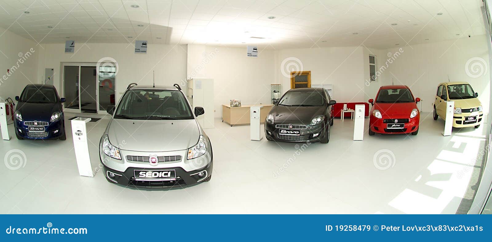 Fiat shop - exhibition editorial stock image. Image of auto - 19258479