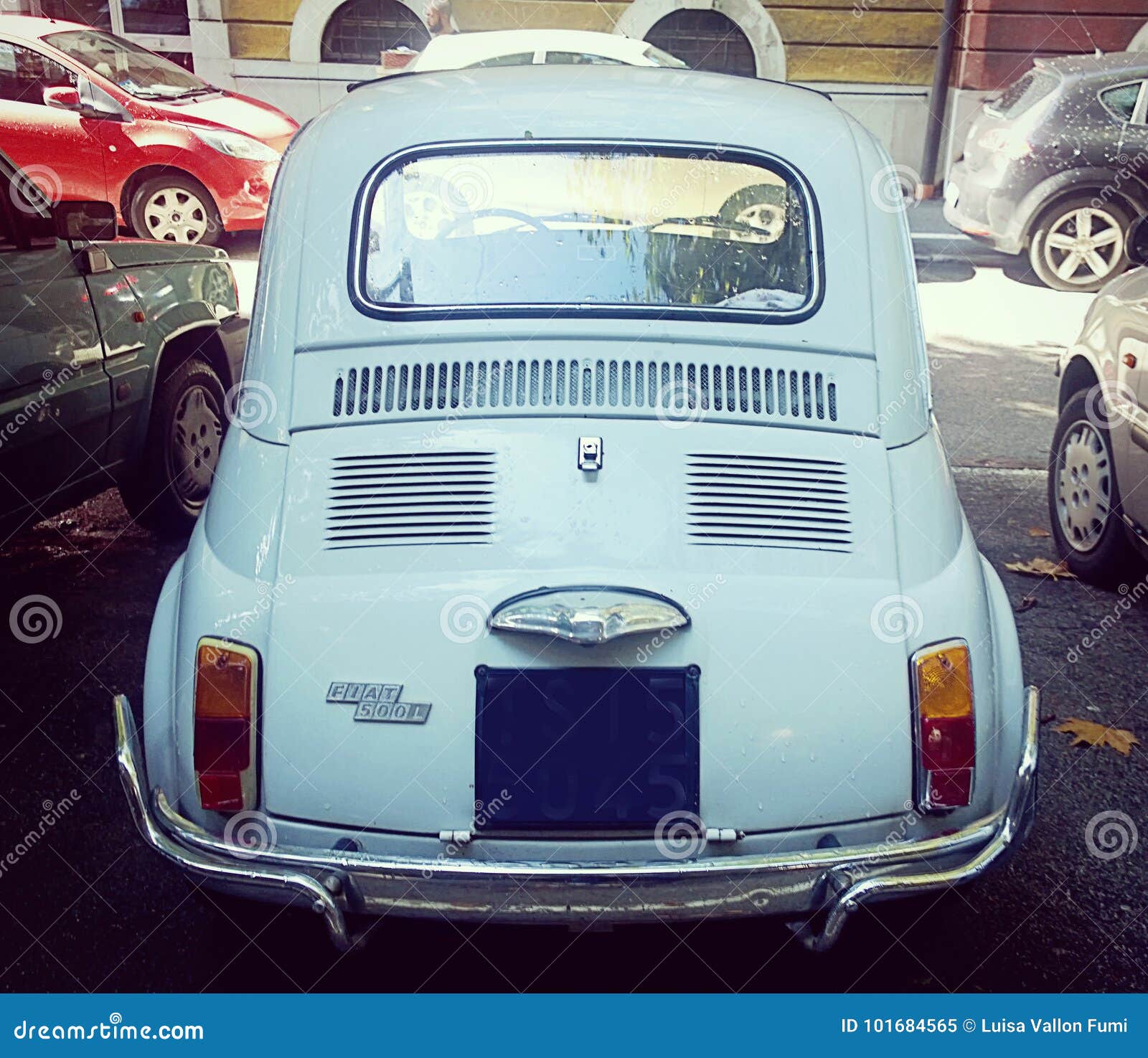 Fiat 500 white, rear view editorial image. Image of rear - 101684565