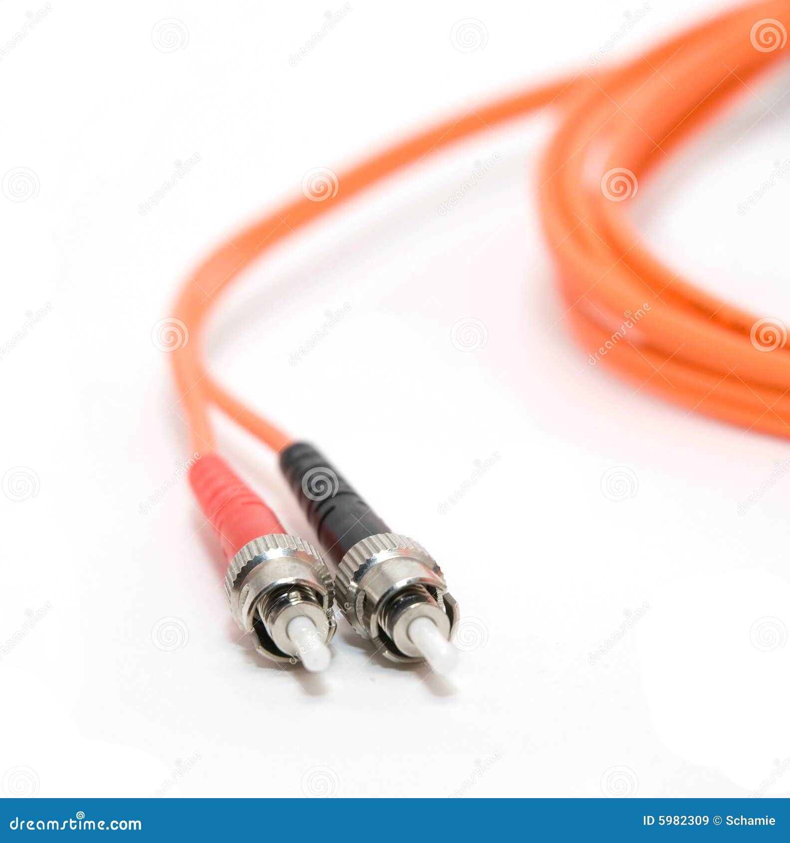 Fiber Cable with Connectors Stock Image - Image of computers, computing ...