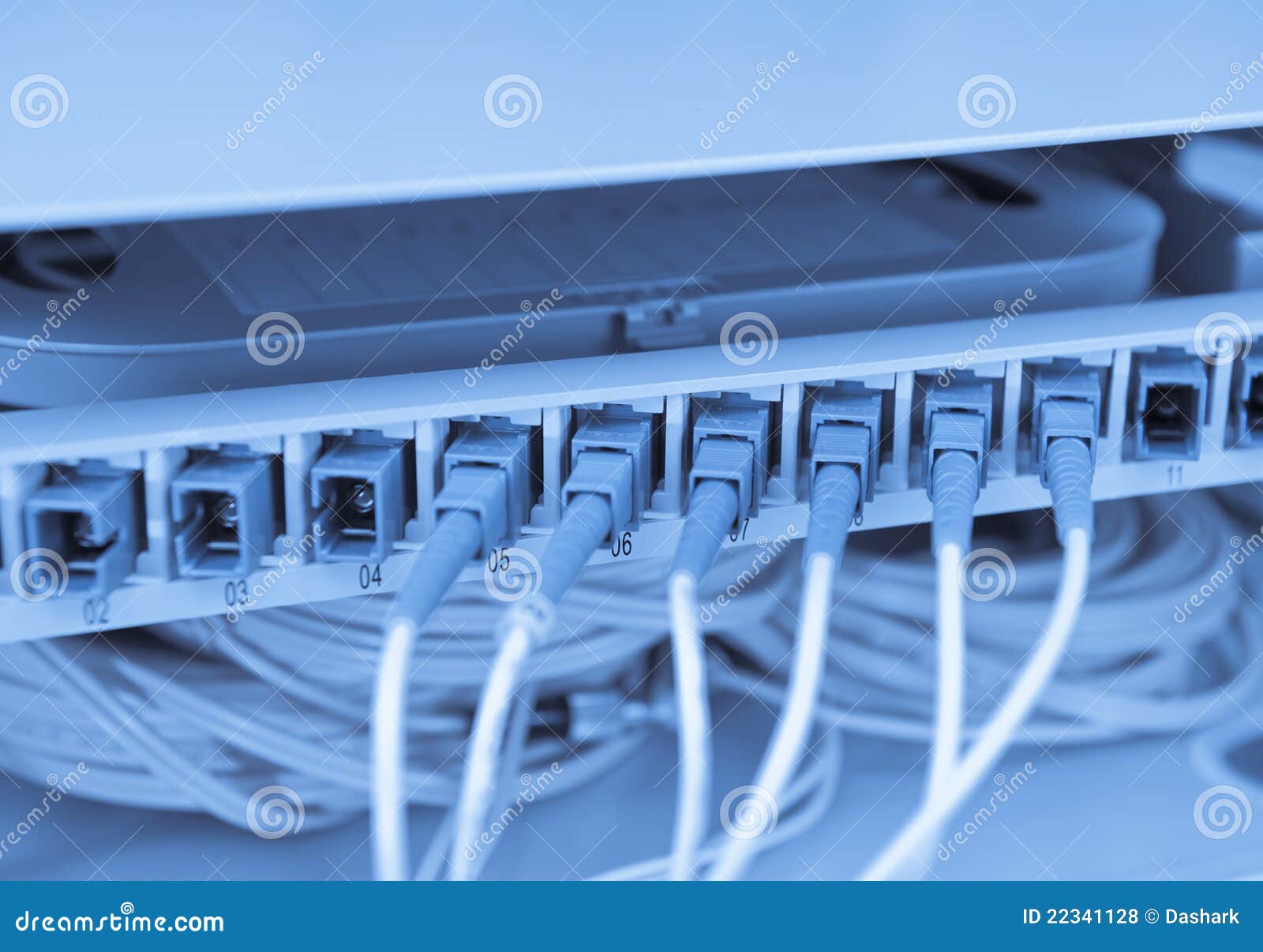 Fiber Cable Serve with Technology Style Stock Photo - Image of modern ...