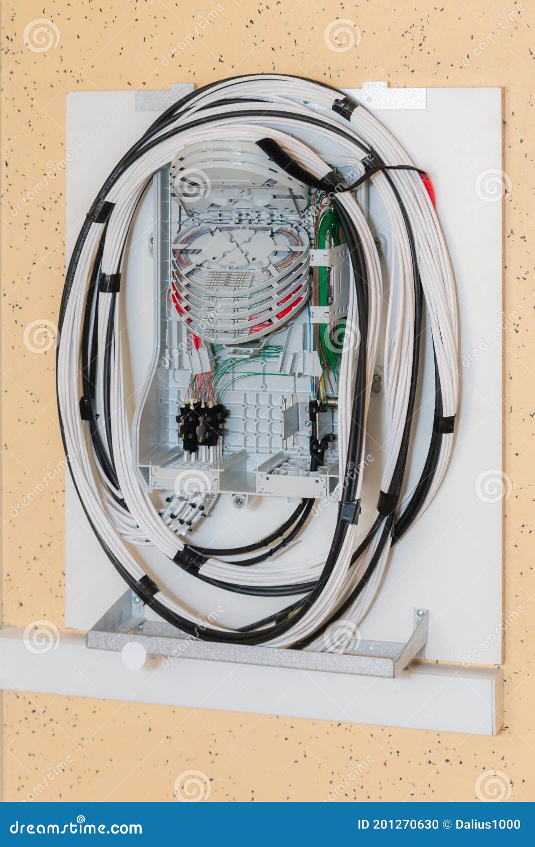 Fiber Distribution Box. PLC Splitter Ftth Terminal Box Stock Photo ...