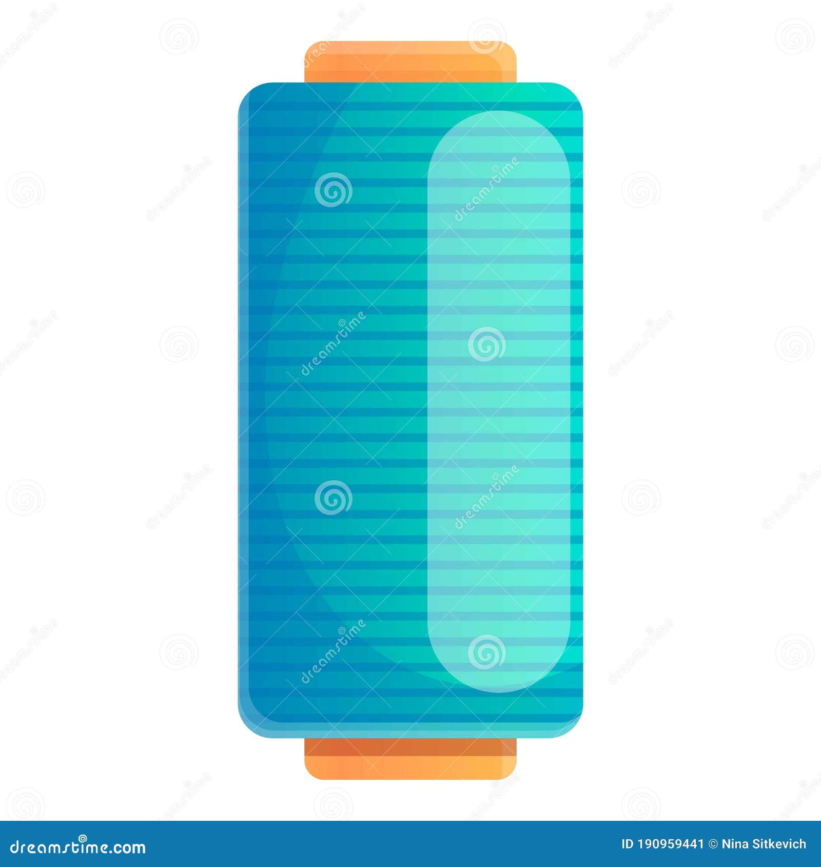 Fiber Fabric Bobine Icon, Cartoon Style Stock Vector - Illustration of ...