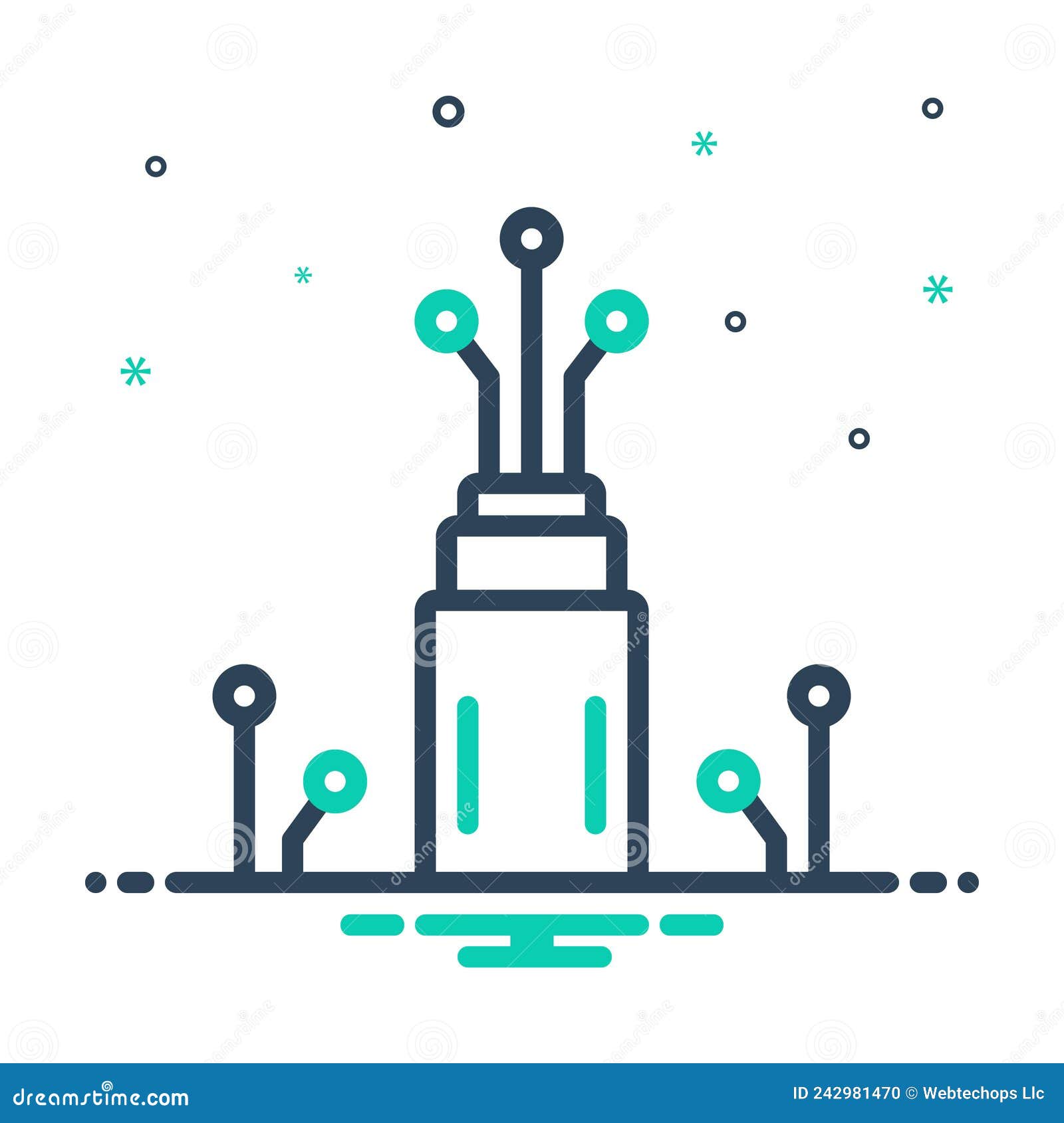 Mix Icon for Fiber, Cable and Wire Stock Vector - Illustration of ...