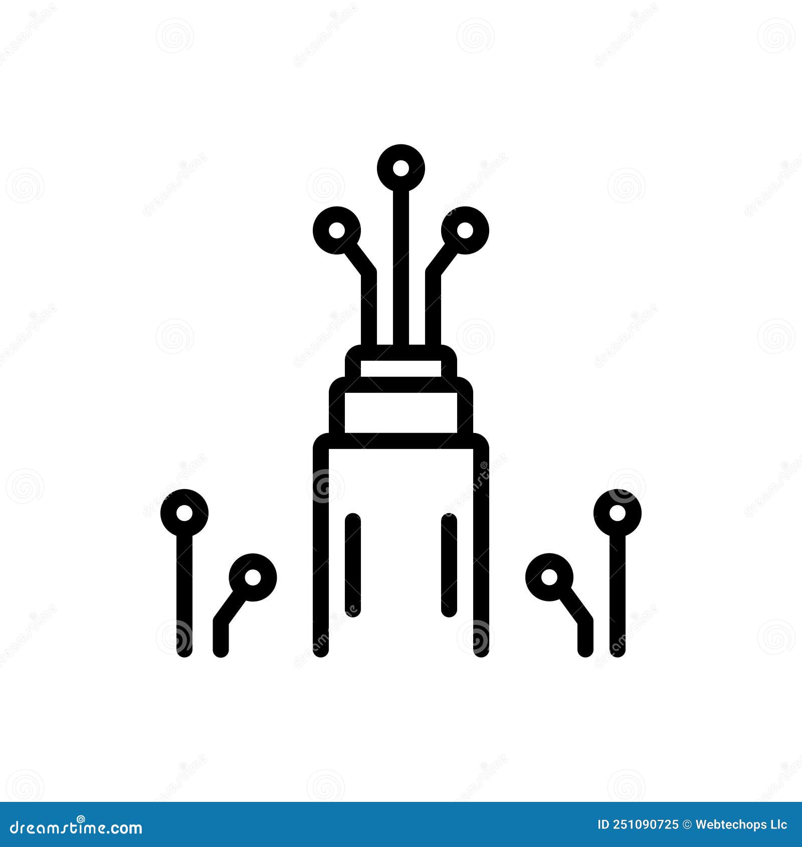 Black Line Icon for Fiber, Cable and Wire Stock Vector - Illustration ...