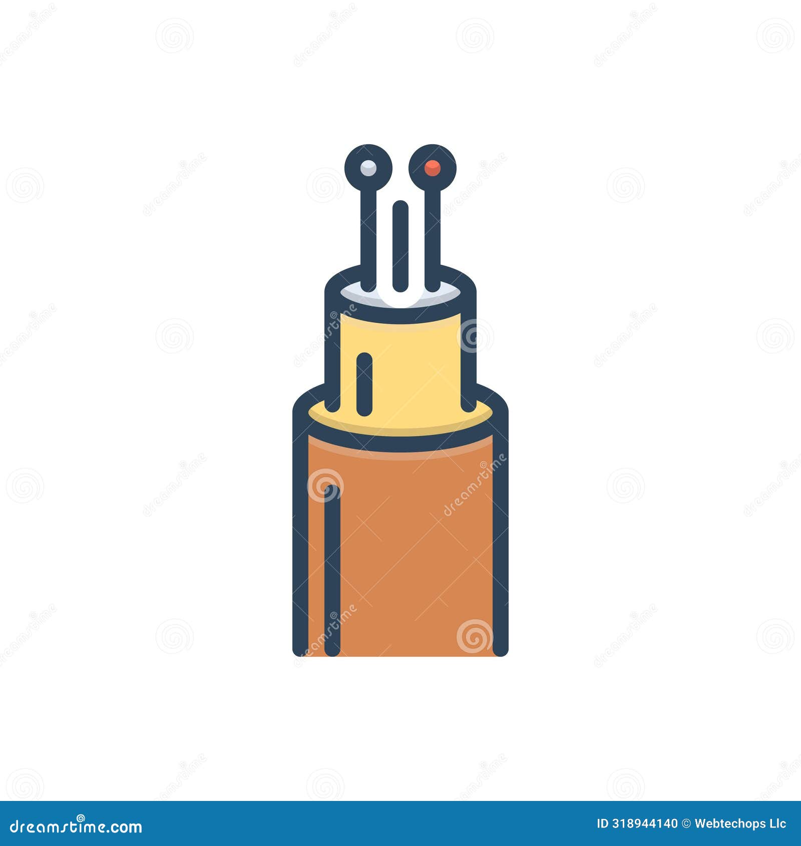 Color Illustration Icon for Fiber, Optic and Electronic Stock Vector ...