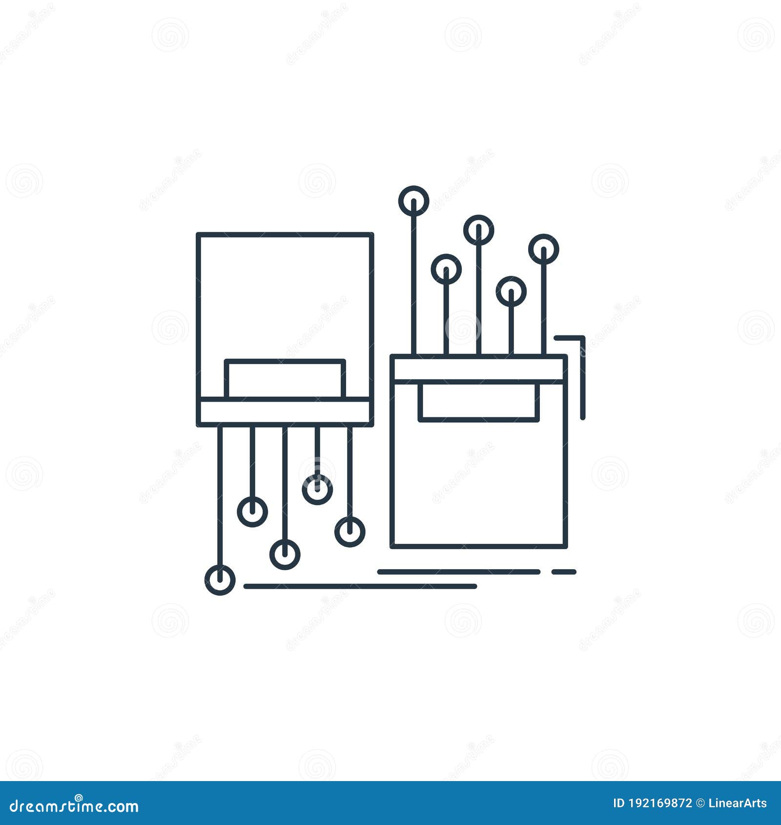 Fiber Icon Vector from D Printing and Communication Concept. Thin Line ...