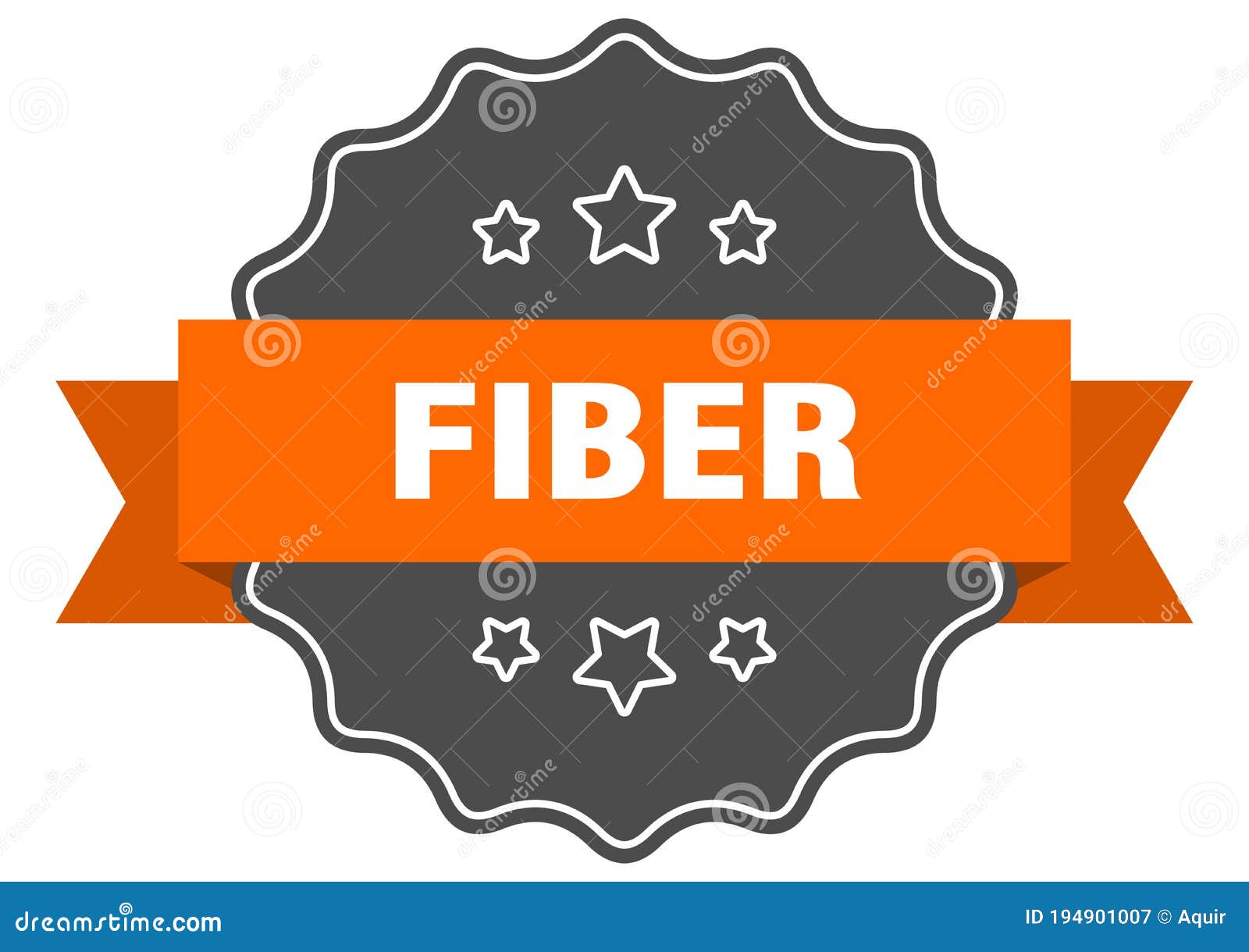Fiber Label. Fiber Isolated Seal. Sticker. Sign Stock Vector ...