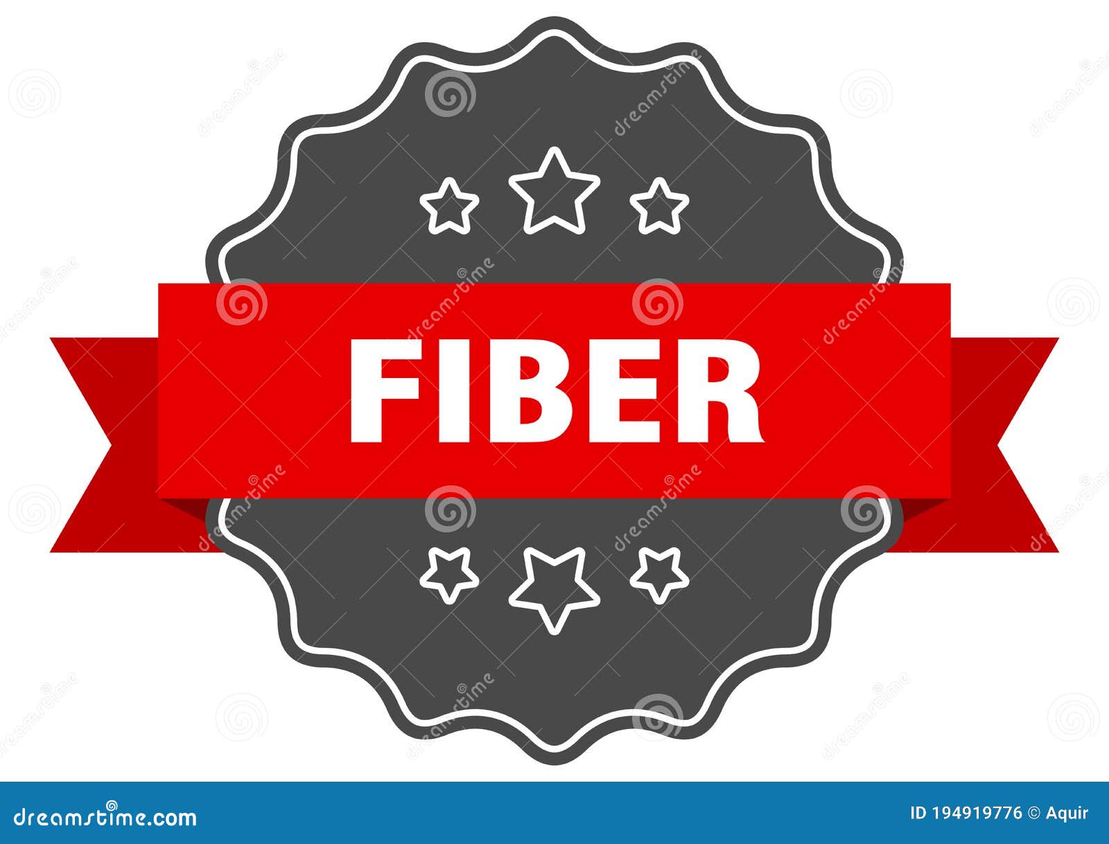 Fiber Label. Fiber Isolated Seal. Sticker. Sign Stock Vector ...