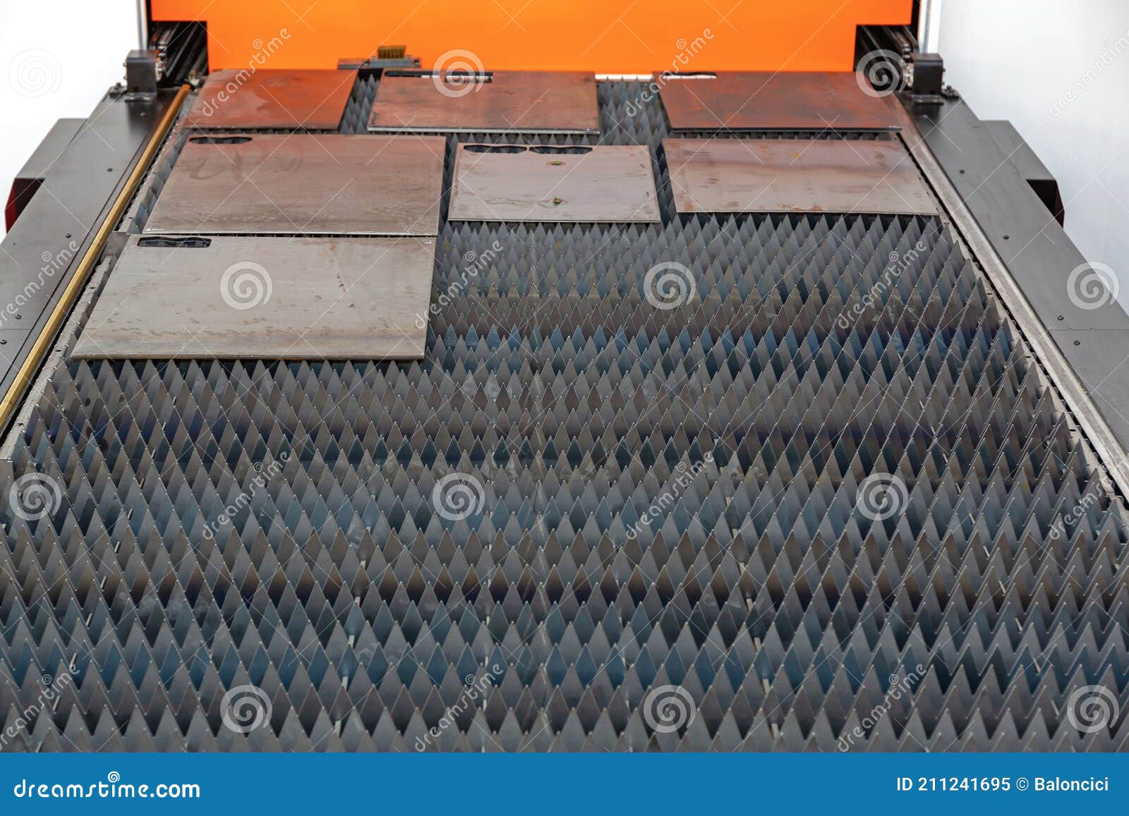 Cutting Machine Table stock image. Image of industry - 211241695